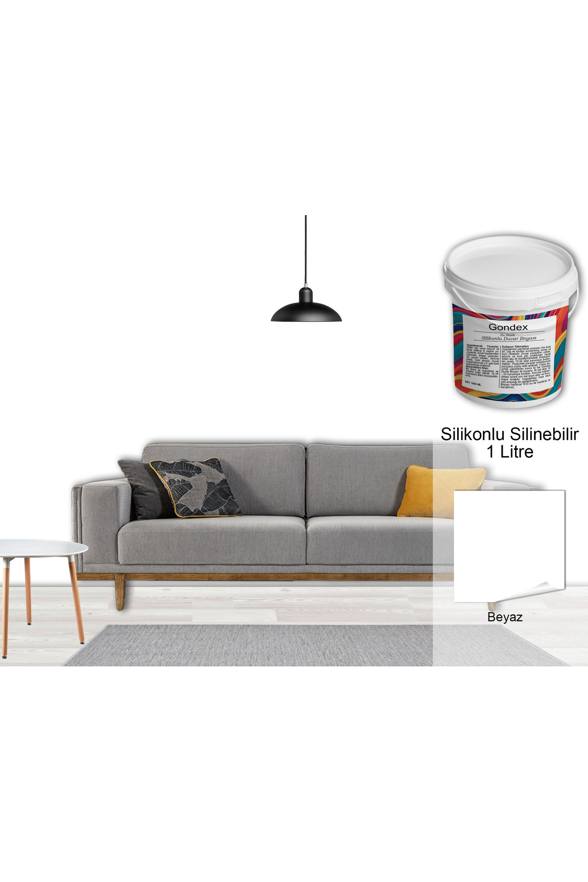 GONDEX İç Cephe Duvar Boyası, Silikonlu Silinebilir, 1000 ml - 2025 ...