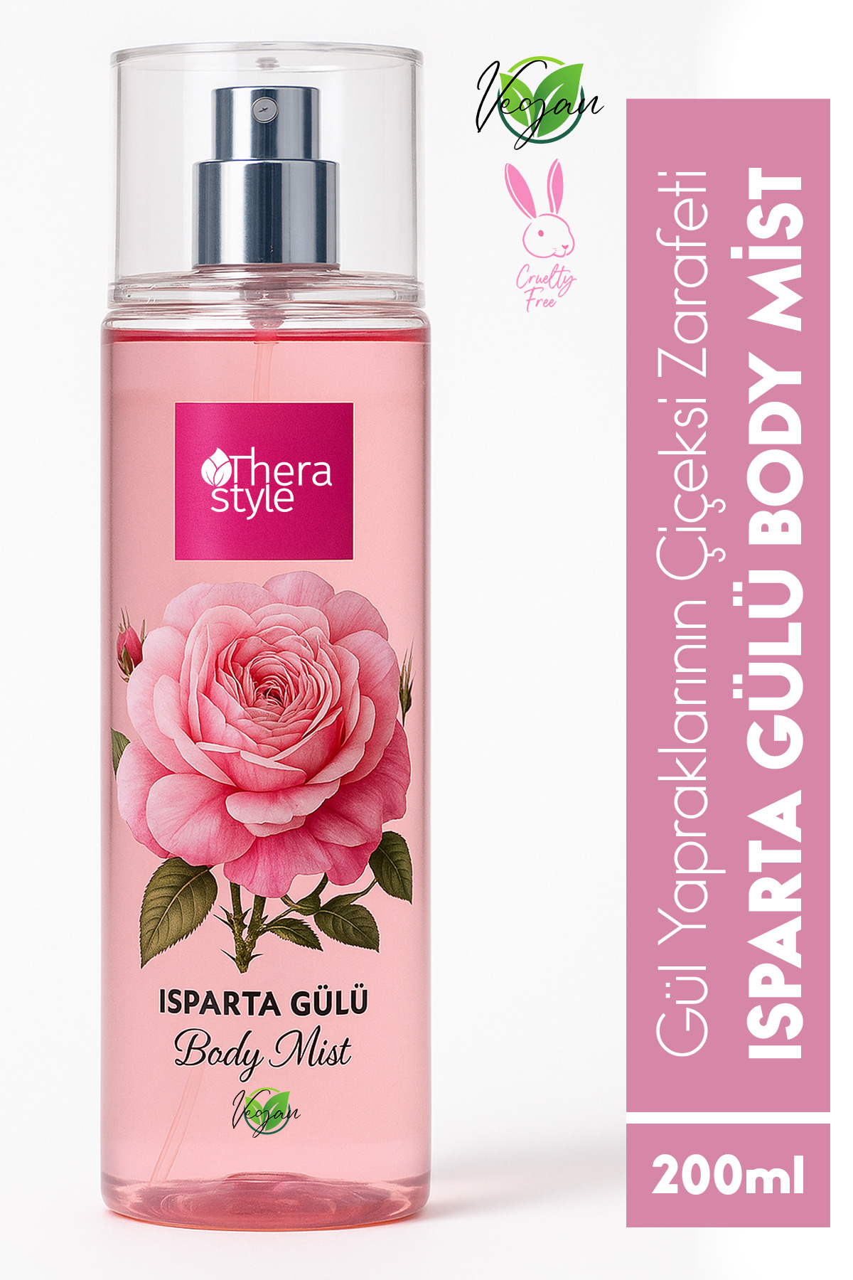 Thera Style Isparta Gülü Vücut Spreyi 200ml | Pink Rose Body Mist ...
