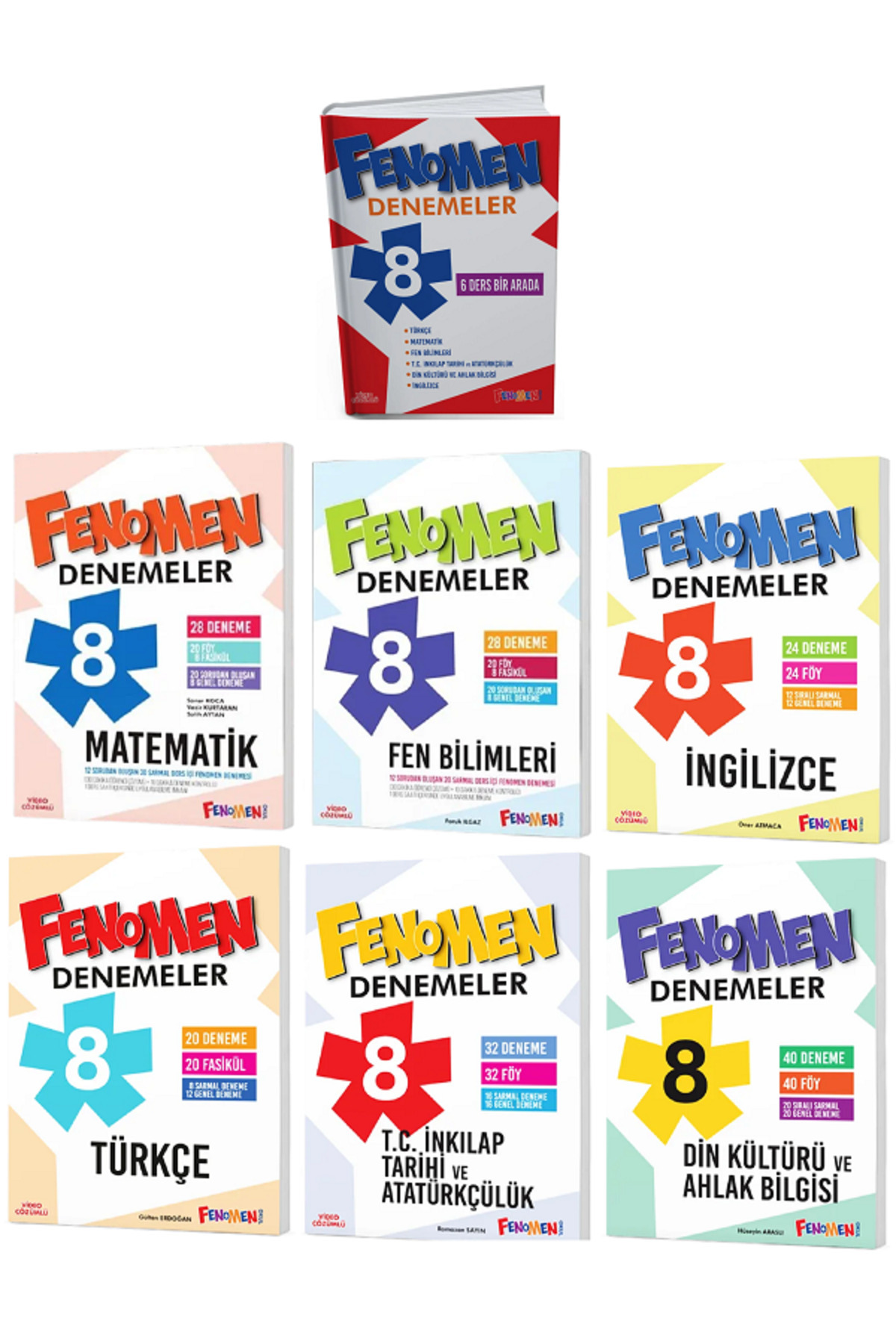Açı Yayınları 8.Sınıf FENOMEN Denemeler 6 Ders 1 Arada + 8.Sınıf ...