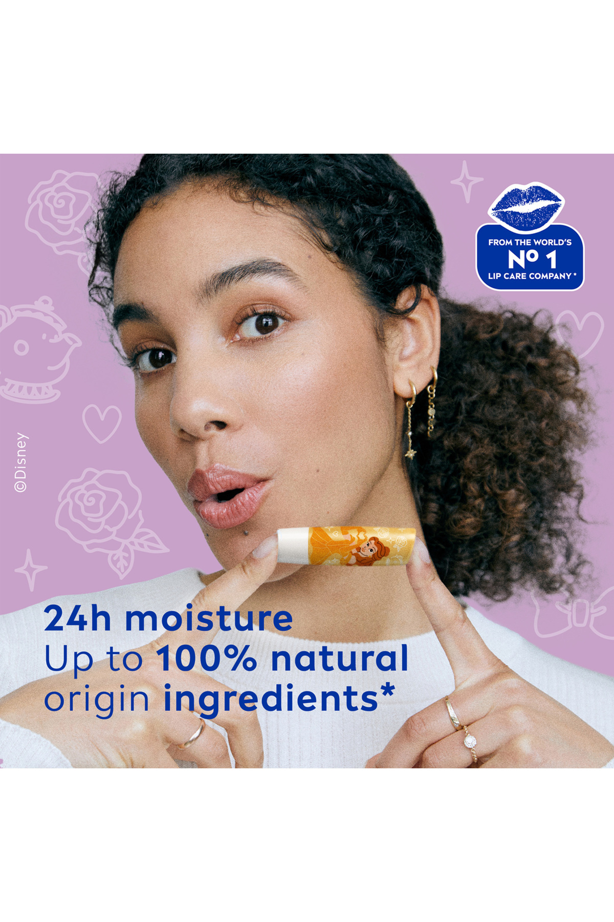 LABELLO Disney Princess Belle Lip Balm, 3+ Year Kids, Vanilla Cupcake ...