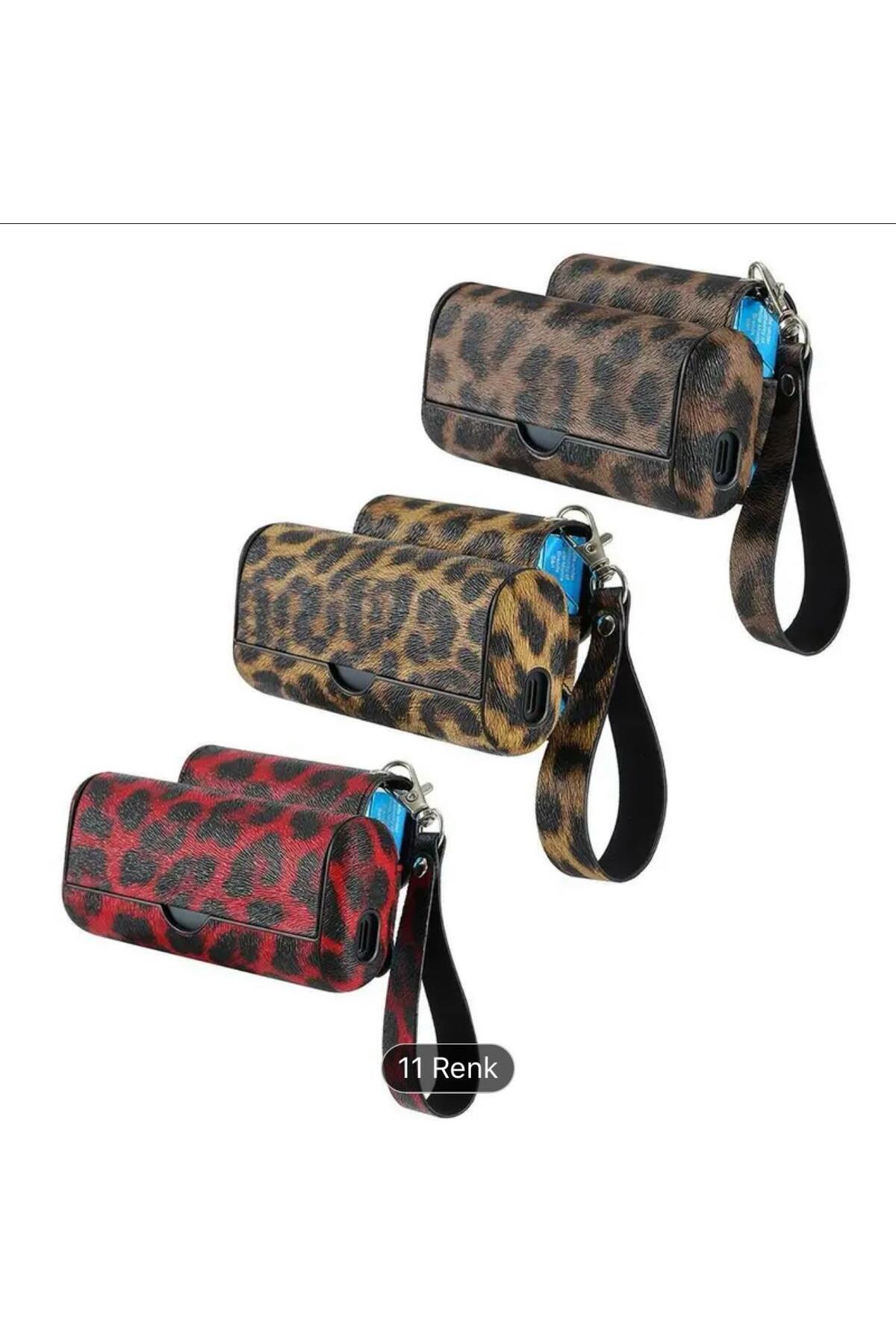blackmount IQOS iLUMA Prime Leopar sarı renk kılıf kapak terea çanta ...