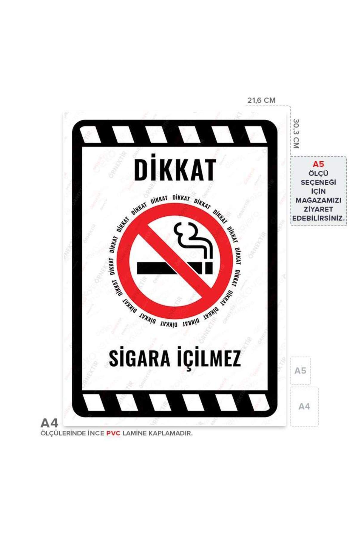 Posterya Ul02292-a4 - Sigara Içilmez Uyarı Levhası (21,6×30,3CM ...