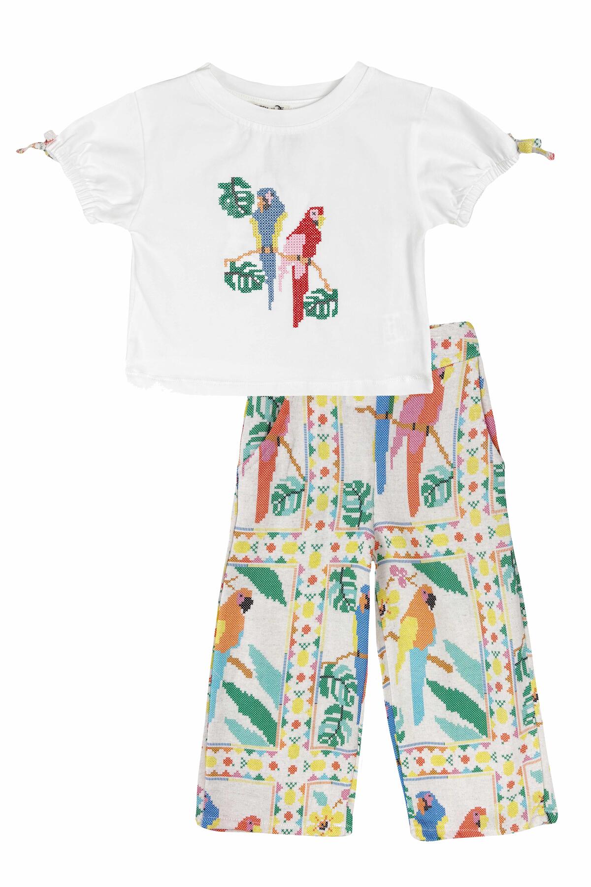 Tuffy Kids Kanaviçeli Pantolonlu Kız Çocuk Takım - Fiyatı, Yorumları
