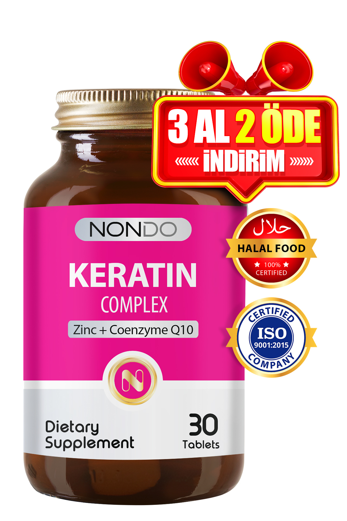 Nondo Keratin Kompleks 30 Tablet ( Hydrolize Keratin Biotin At Kuyruğu ...