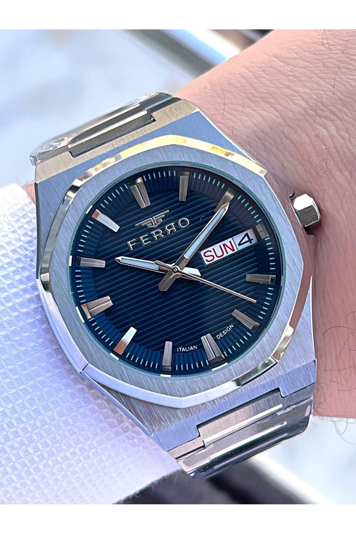 FERRO Çelik Kordon Nişan Ve Damat Saati Olarak ITALIAN DESIGN 3 Atm ...