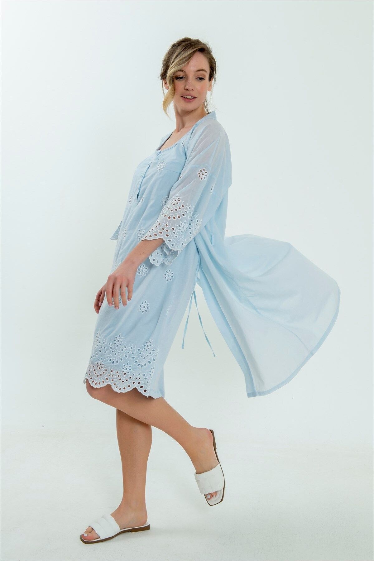 Magic Form Brodeli Midi Boy Kadin Sabahlik Gecelik Takimi Fiyatı ...