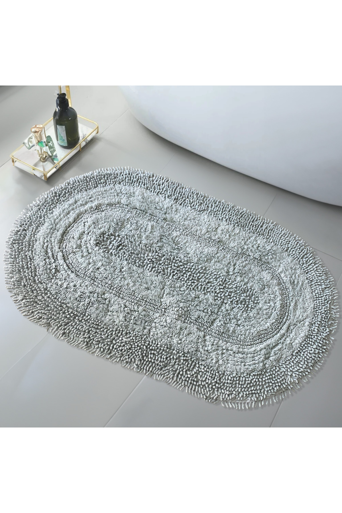 Dokumacıoğlu Macoroni Oval Mint Oda Banyo Halısı Makinede Yıkanabilir ...