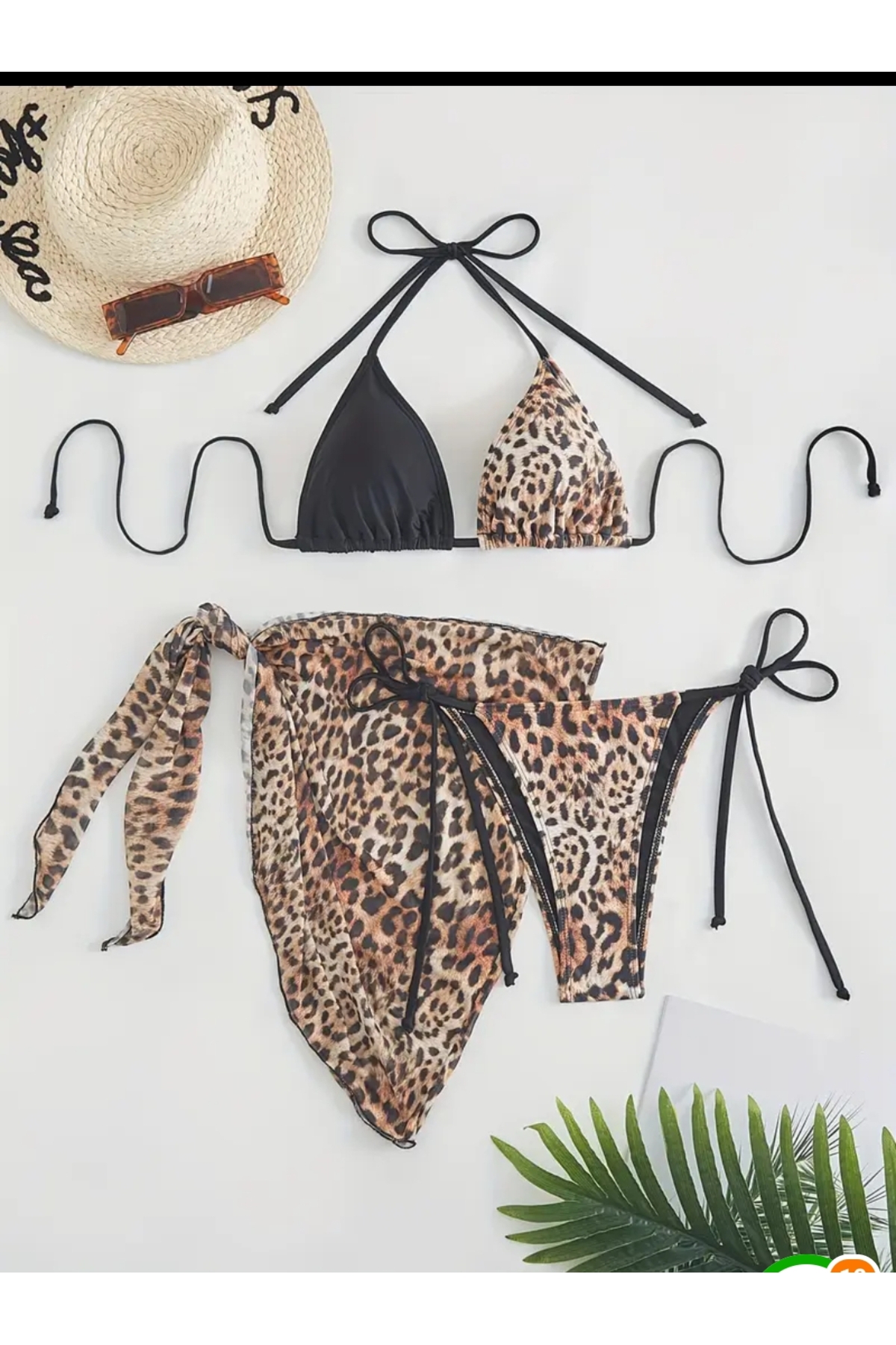 ZEKAS FASHION Leopar bikini pareo set - Fiyatı, Yorumları