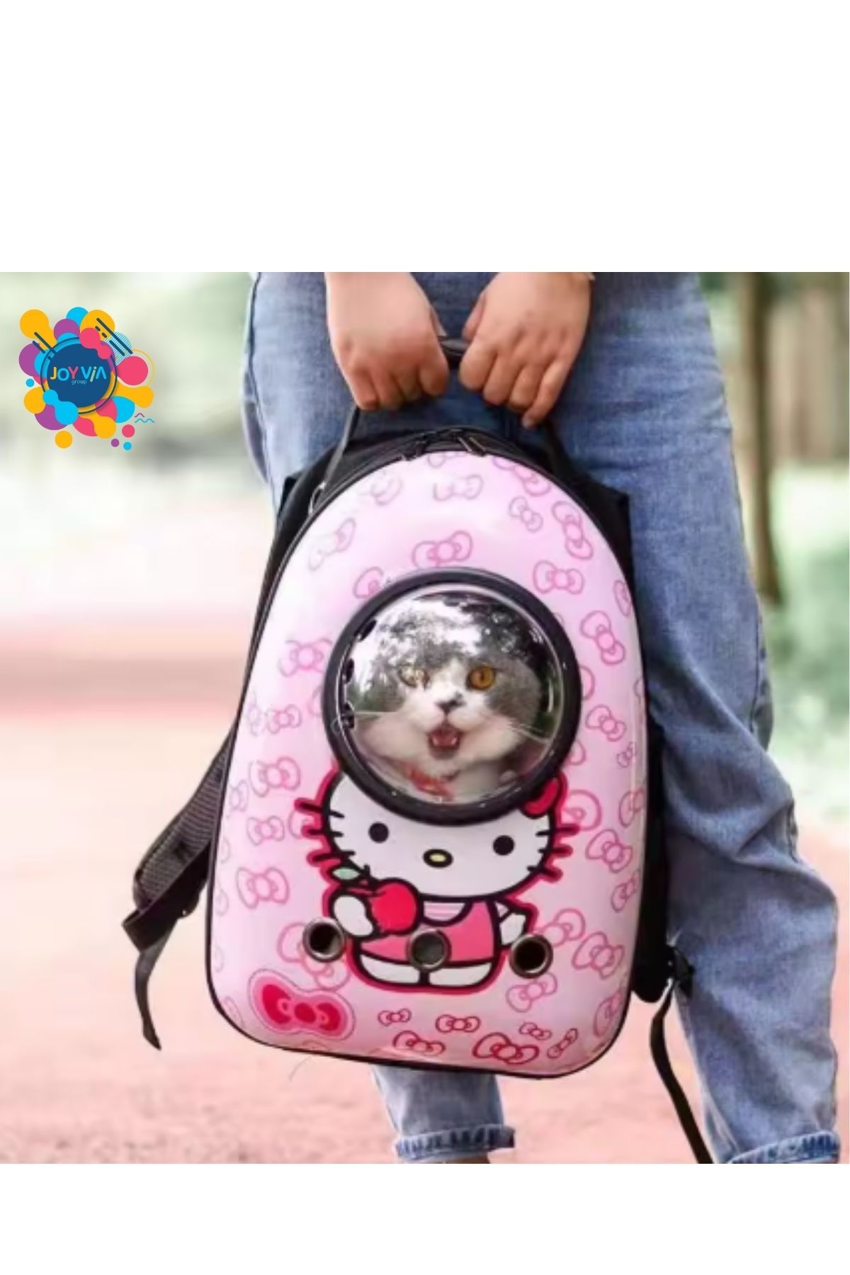 joypro pets Hello Kitty kedi çantası taşınabilir uzay kapsülü evcil ...