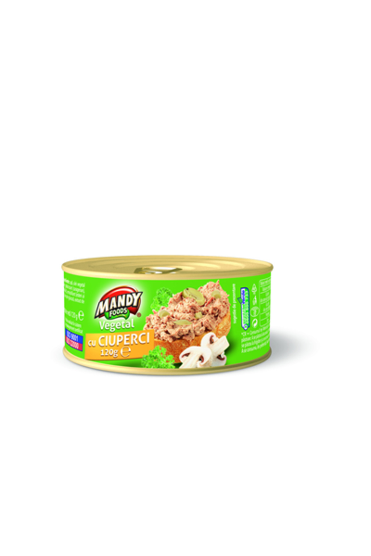 MANDY Pate de legume cu ciuperci, Mandy, 6 x 120 g- Trendyol