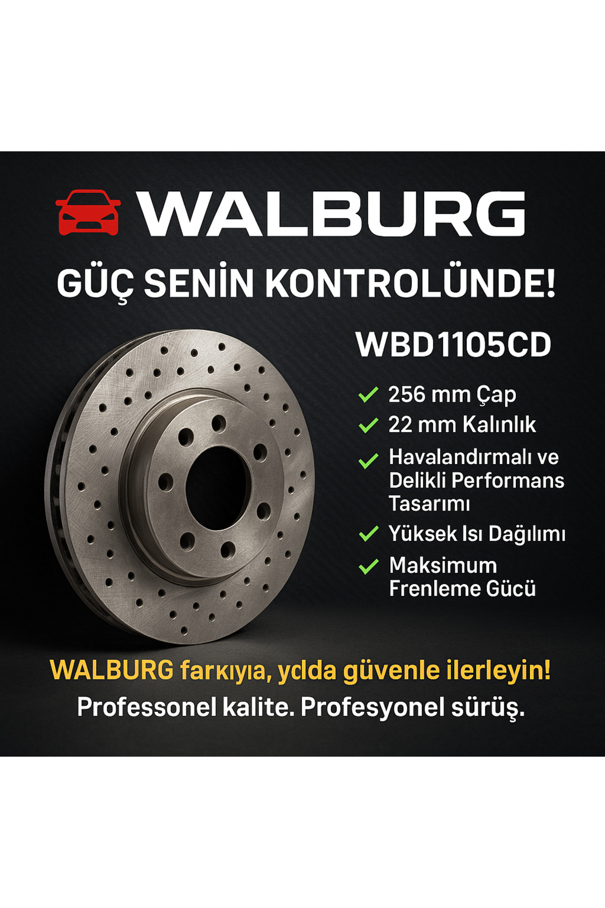 WALBURG ACCENT BLUE DELİKLİ PERFORMANS DİSKİ - Fiyatı, Yorumları