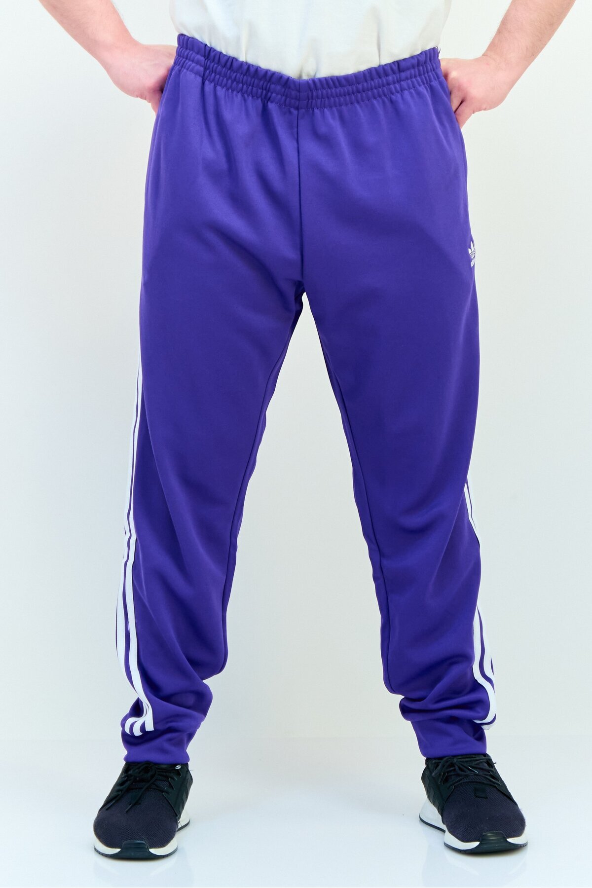 adidas Men Slim Fit Brand Logo Outdoor Track Pants, Energy Ink- Trendyol