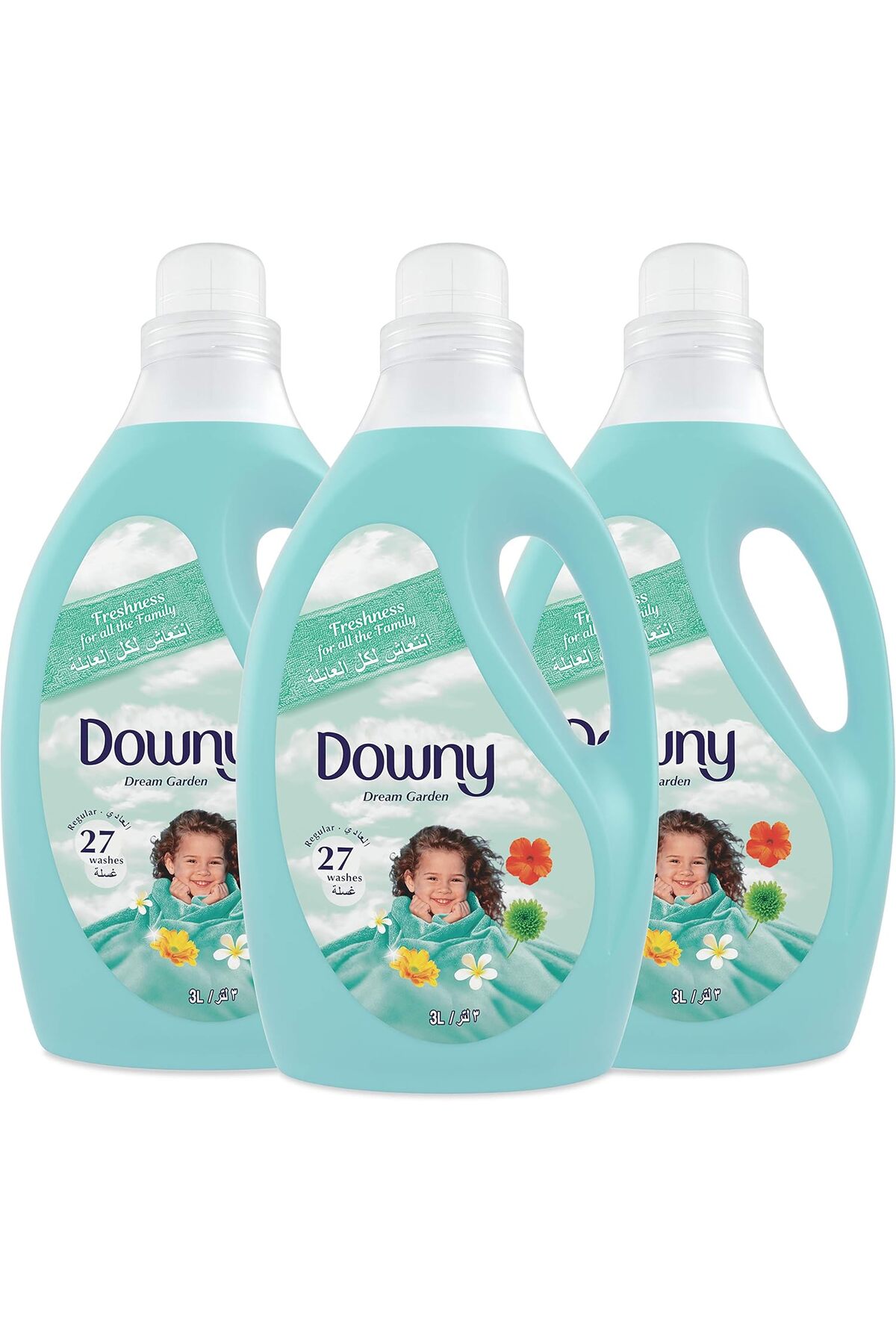 Downy Regular Fabric Softener Dream Garden, 3 x 3L- Trendyol