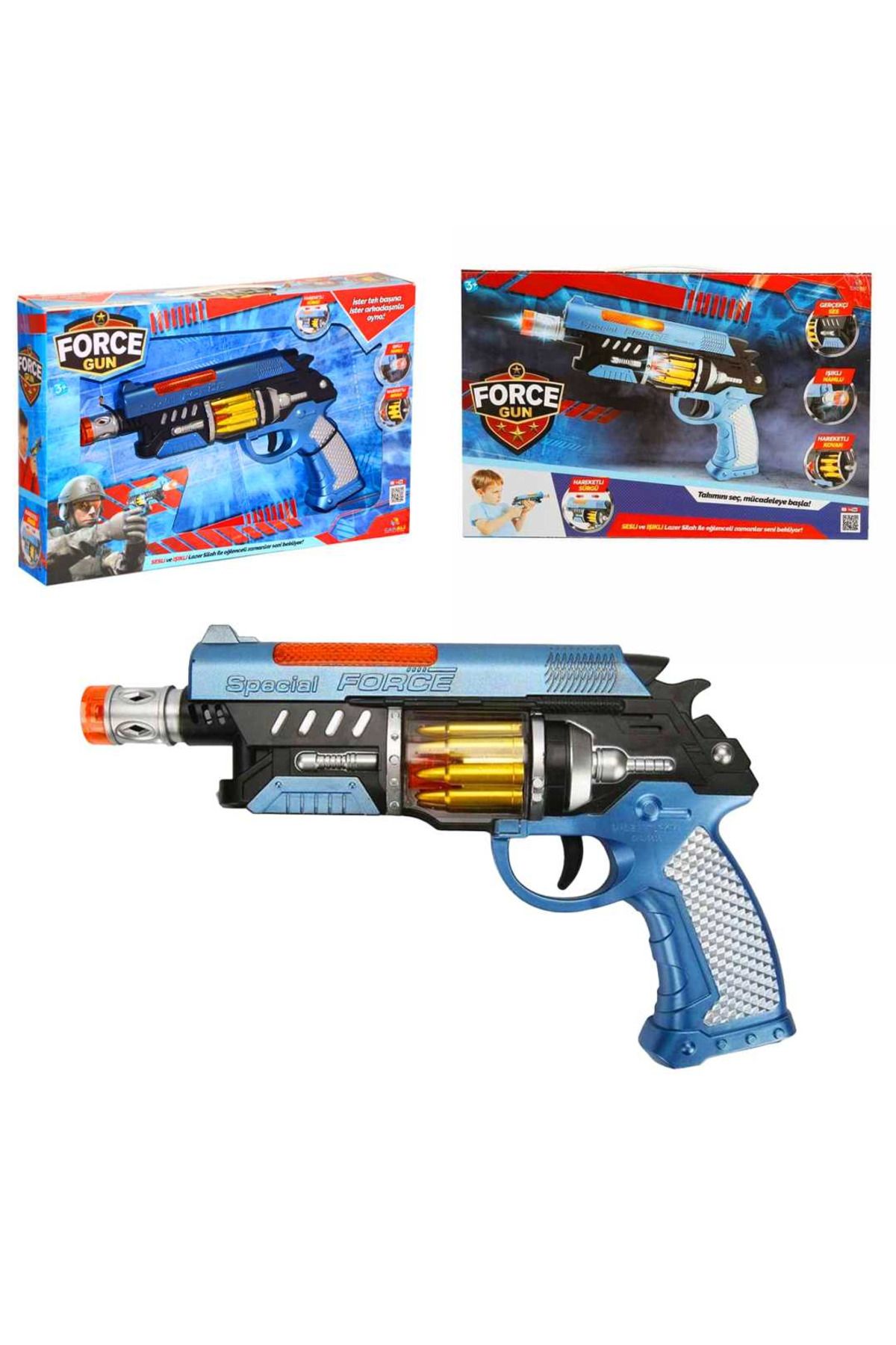 Can Ali Toys Sİlah Force Gun Hareketlİ Kovan IŞikli Namlu Seslİ Pİllİ 3 Fiyatı Yorumları