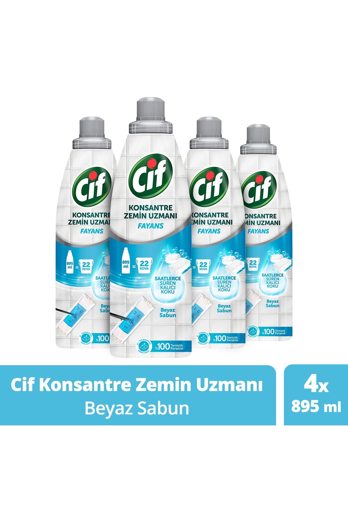 Cif Konsantre Zemin Uzmanı Fayans Beyaz Sabun %100 Temizlik Ve ...