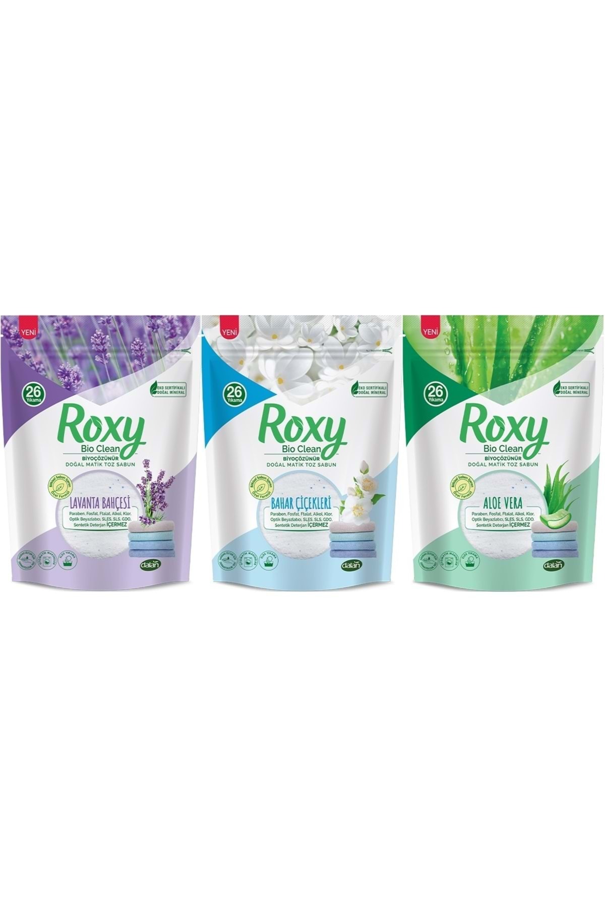 Dalan Roxy Bio Clean Matik Sabun Tozu 800gr Karma 3 Lü Set (LAVANTA ...