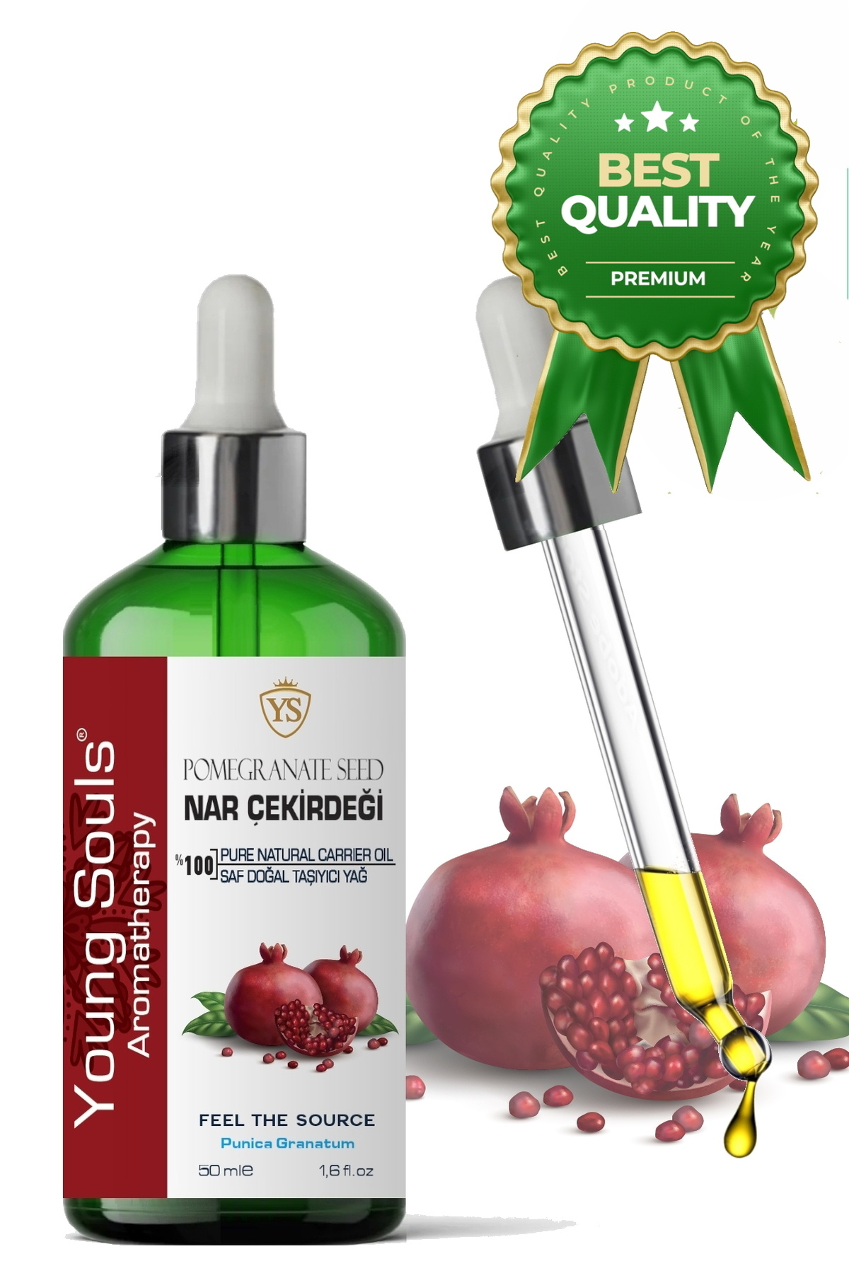 YOUNG SOULS Pomegranate Seed Carrier Oil ( Cold Pressed ) Nar Çekirdeği ...