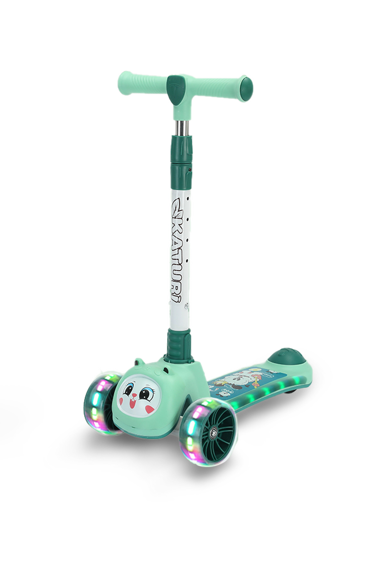 lovely baby Foldable Kids 3-Wheel Kick Scooter with LED Lights ...