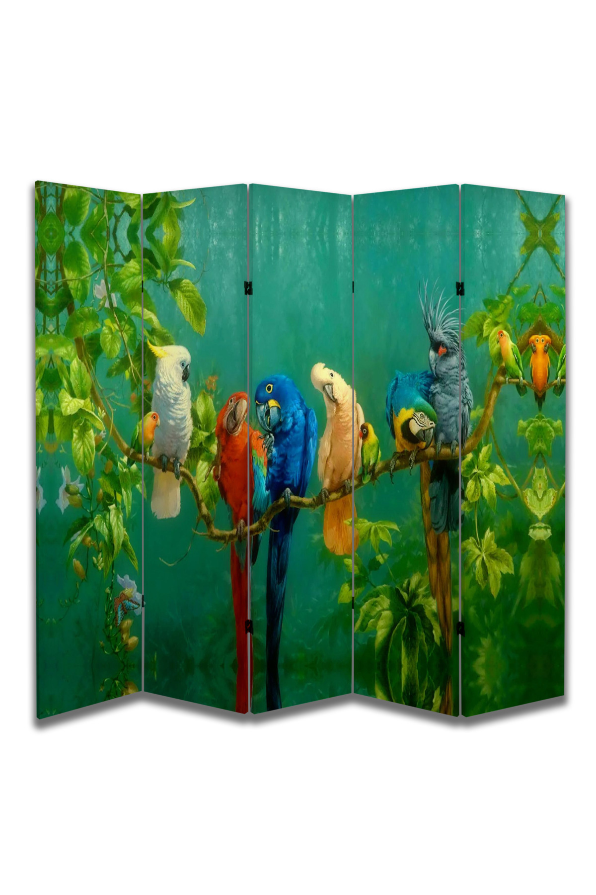 dbsanat Kuş Temalı Özel Tasarım Paravan Room Divider 180 x 200 cm ...