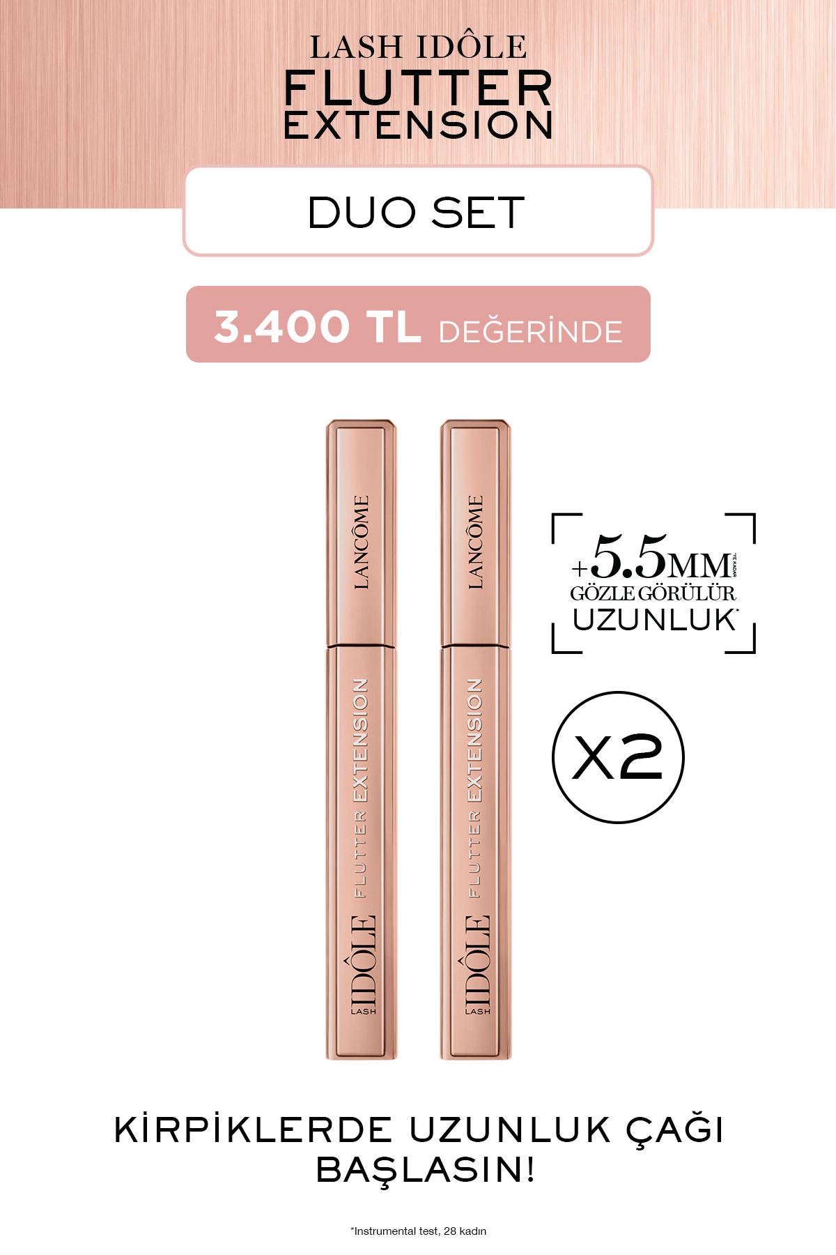 Lancome Lash Idôle Flutter Extension Uzun Görünüm Veren Maskara Duo Set ...