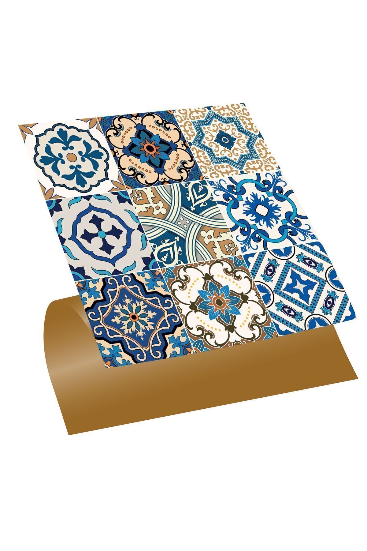 Tink Kendinden Yapışkanlı Etnik Karo Desenli Pvc Karo 30x30 Cm (33 Adet ...
