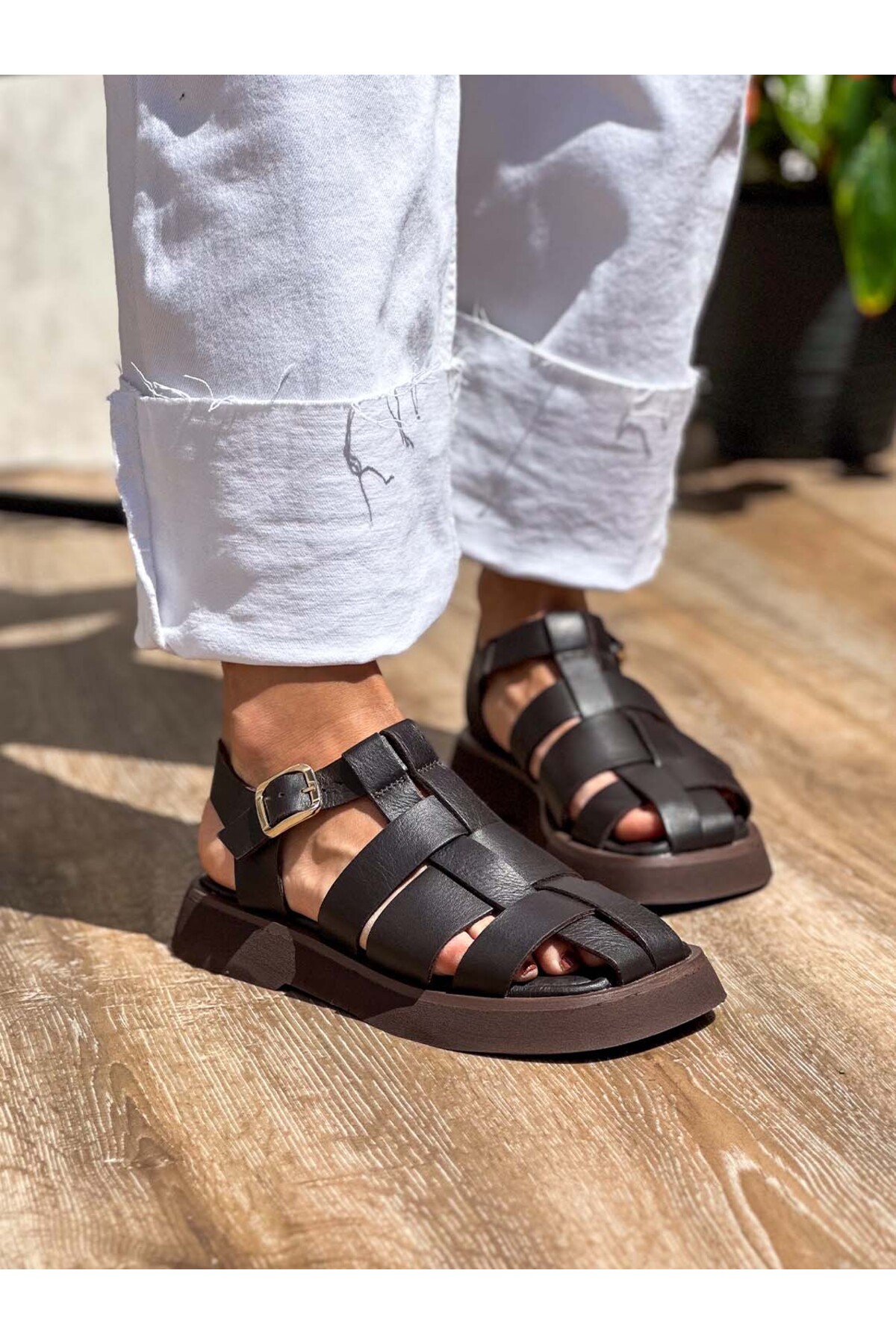 SİBA SHOES Saela Hakiki Deri Kadın Sandalet - Fiyatı, Yorumları