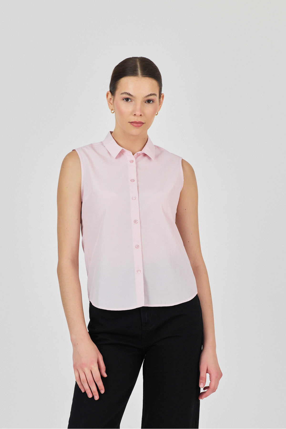 ÖNDER MODA Kadın Toz Pembe Kolsuz Gömlek - Fiyatı, Yorumları