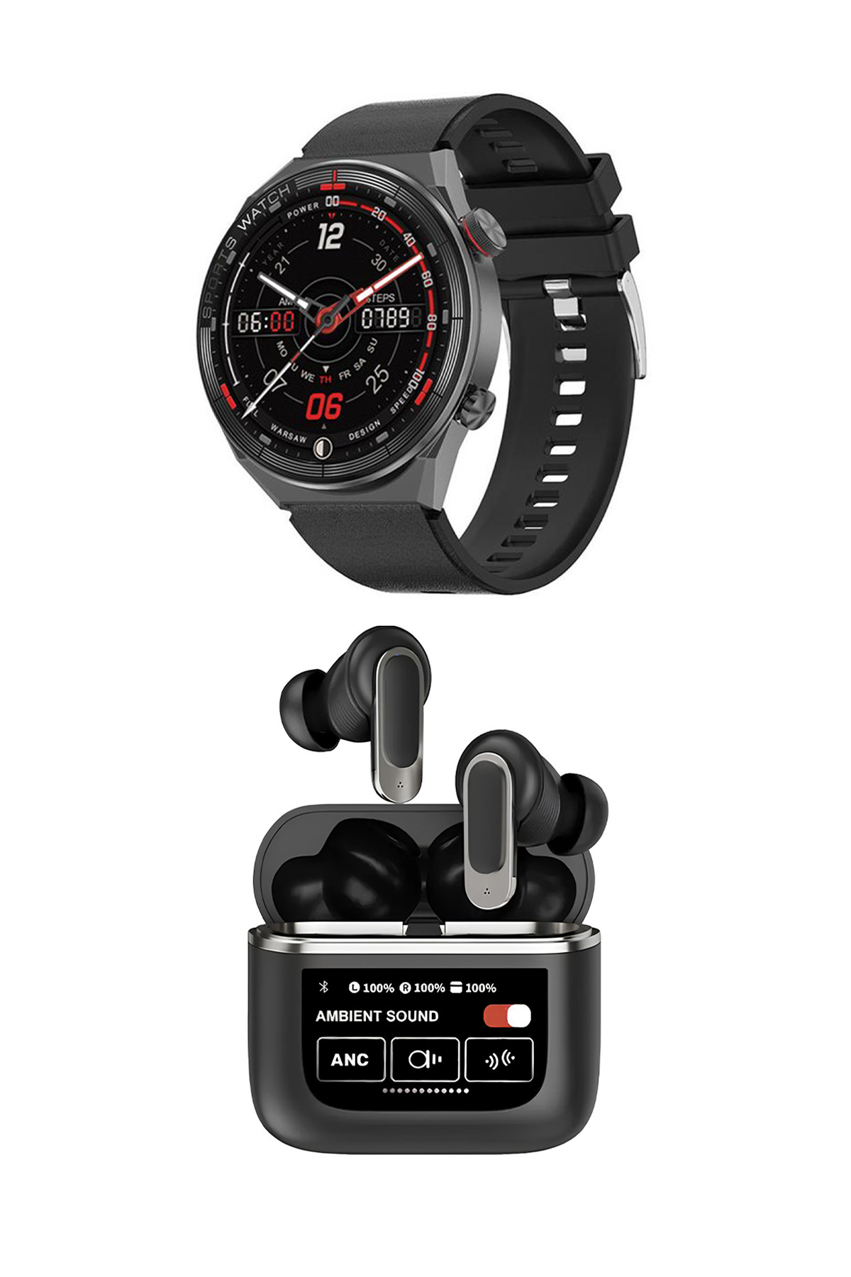 Carmenta GTT 2 NFC Akıllı Saat + BT PRO 2. Nesil Bluetooth Kulaklık - 2 ...