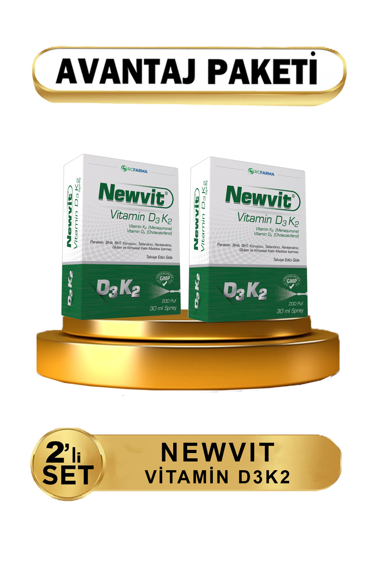 Newvit Vitamin D3K2 2li ( Avantajlı Paket) - Fiyatı, Yorumları
