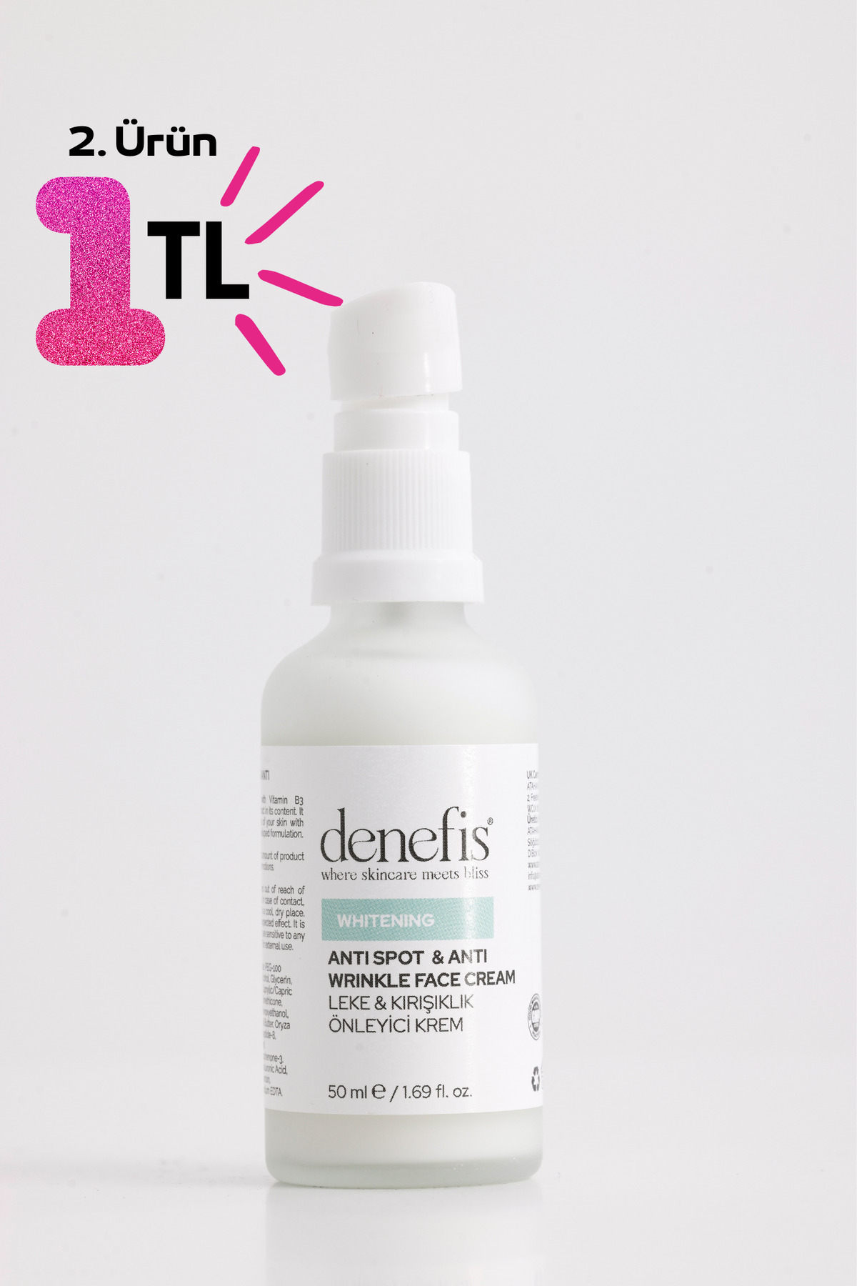 Denefis Beyazlatıcı, Leke ve Kırışıklık Karşıtı SPF 15 Yüz Kremi ...