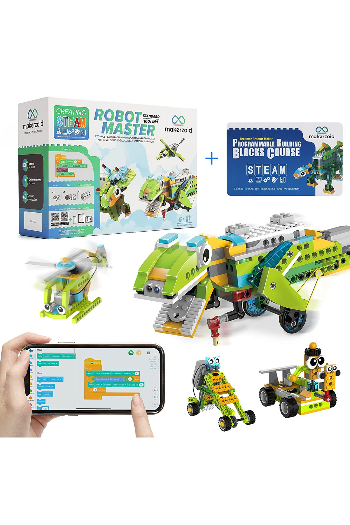 Makerzoid Robot Master Standard 370 Parça 100+ Model Robot Kodlama Seti ...