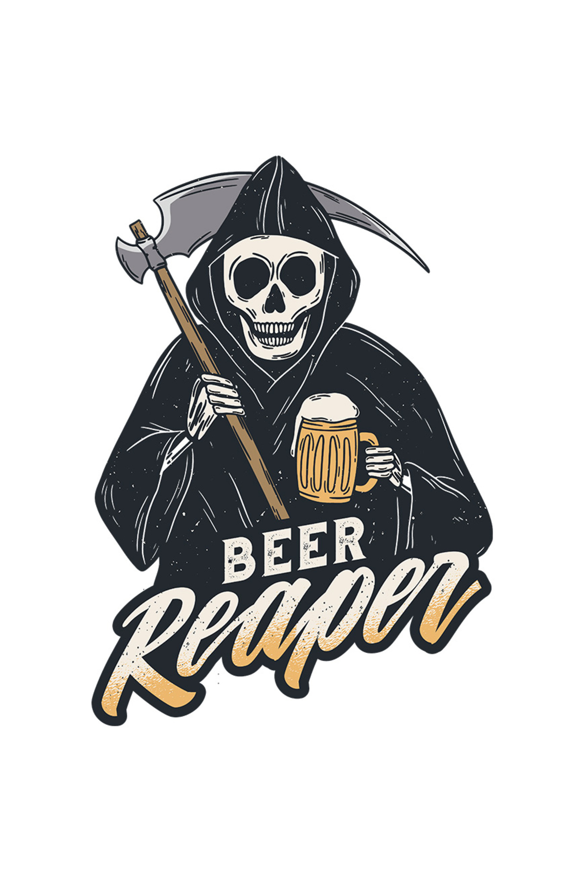 StoryGift Romania 70CM Death With A Beer Mug Sticker, Party Lovers ...