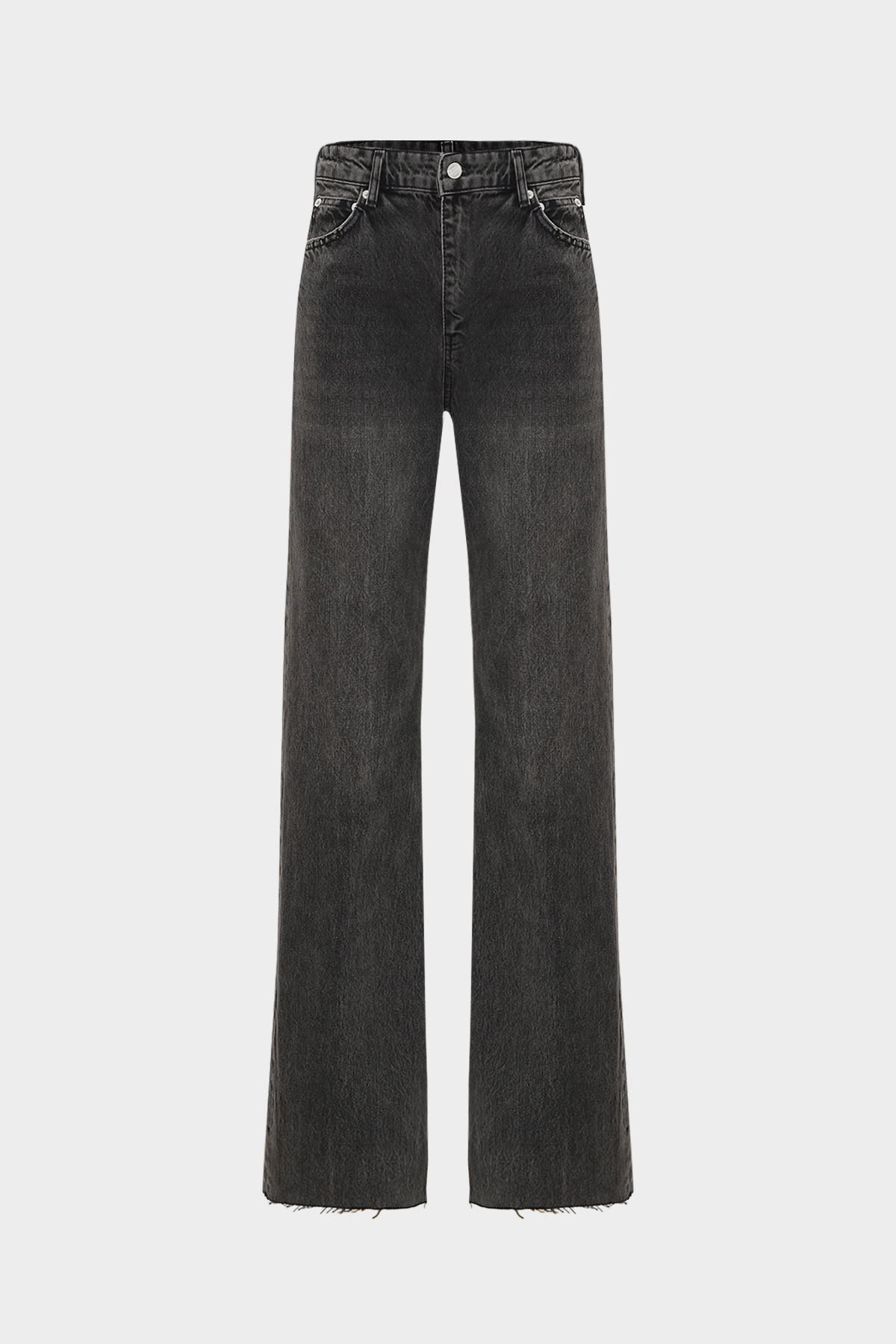Açelya Okcu High Waist Wide Leg Snow Wash Wide Leg Seamless Jeans- Trendyol