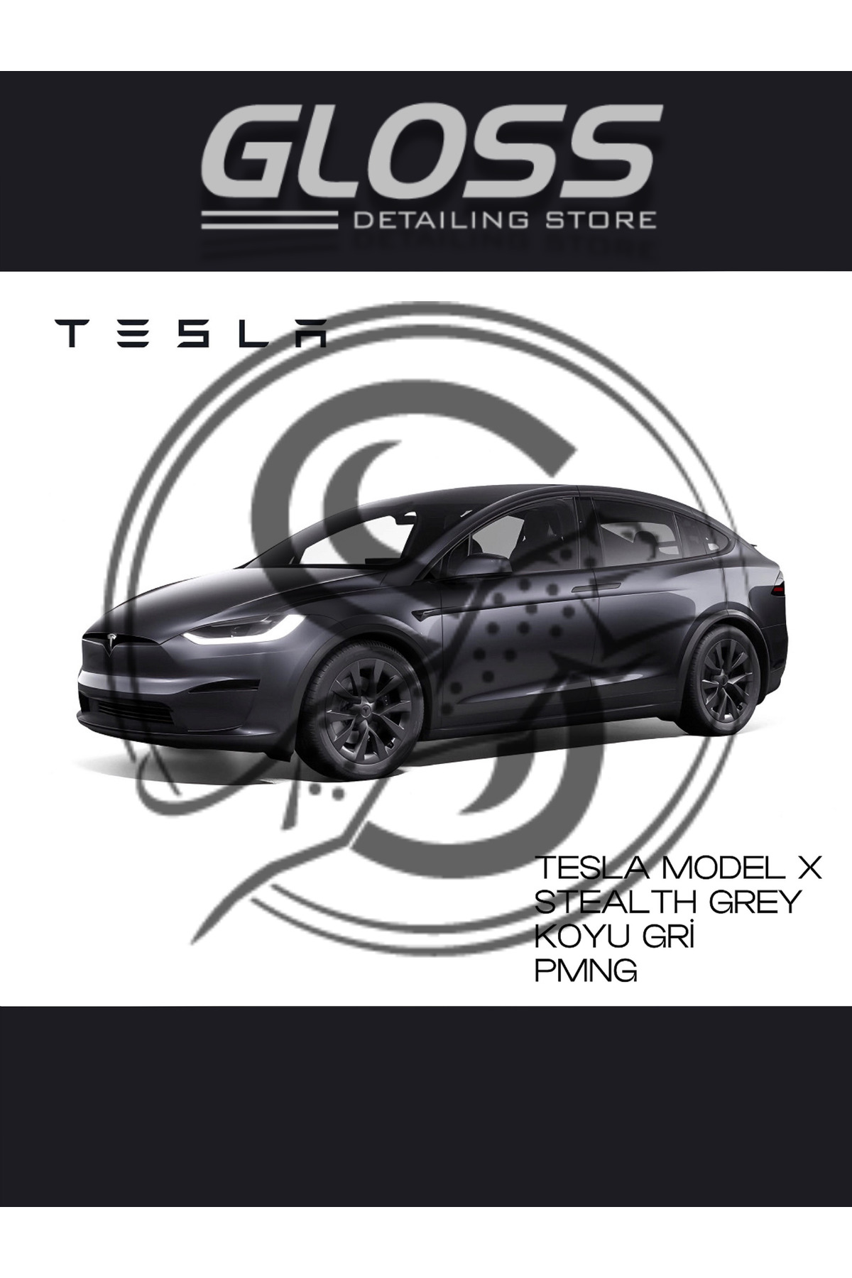 Gloss Detailing Tesla Model X Stealth Grey (Koyu Gri) PMNG ...
