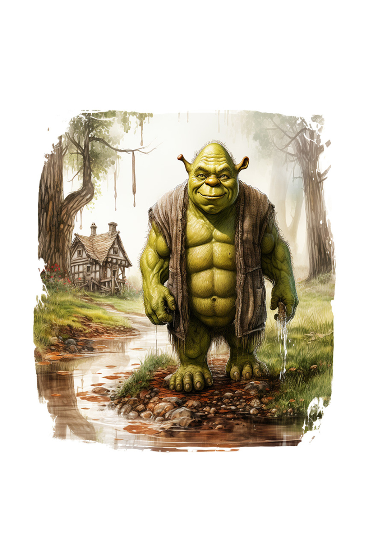 StoryGift Romania Sticker Label 50CM With Shrek, Ogre, Swamp, Character ...