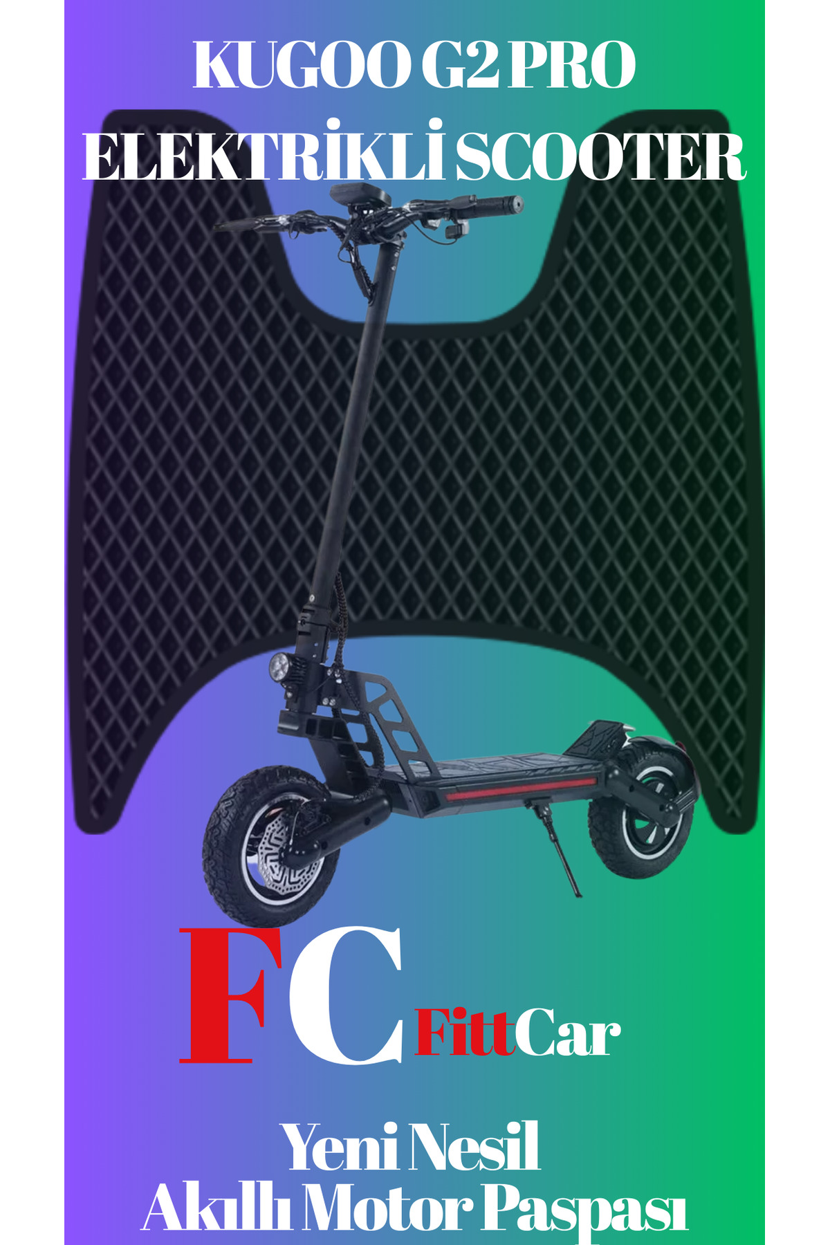 FittCar Kugo G2 Pro Yeni Nesil Scooter Paspası Gri - Fiyatı, Yorumları