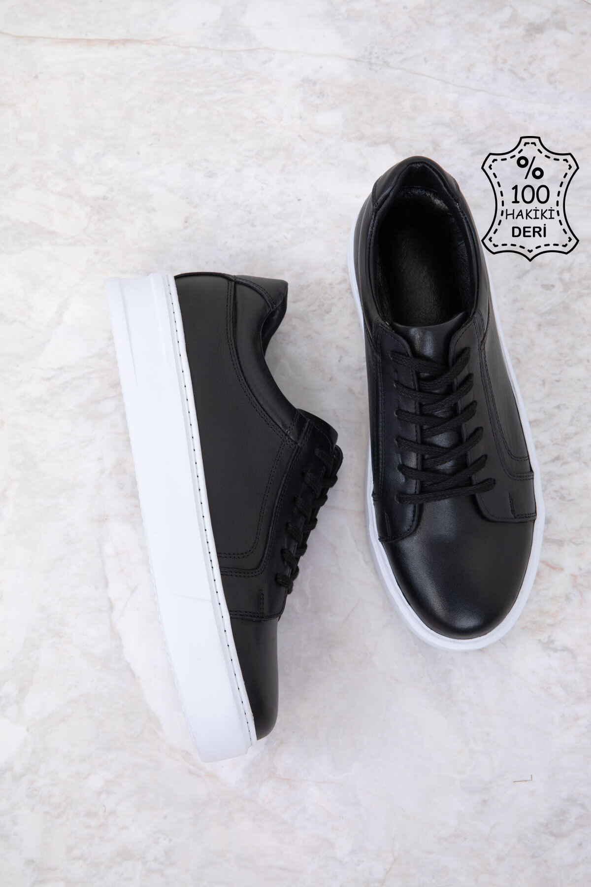 SOHO Siyah Mat Hakiki Deri Erkek Sneaker 20104 - Fiyatı, Yorumları