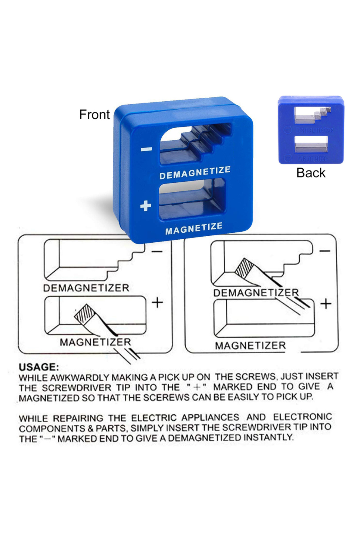 Choice Blue Screwdriver 2 in 1 Magnetizer Demagnetizer Professional ...