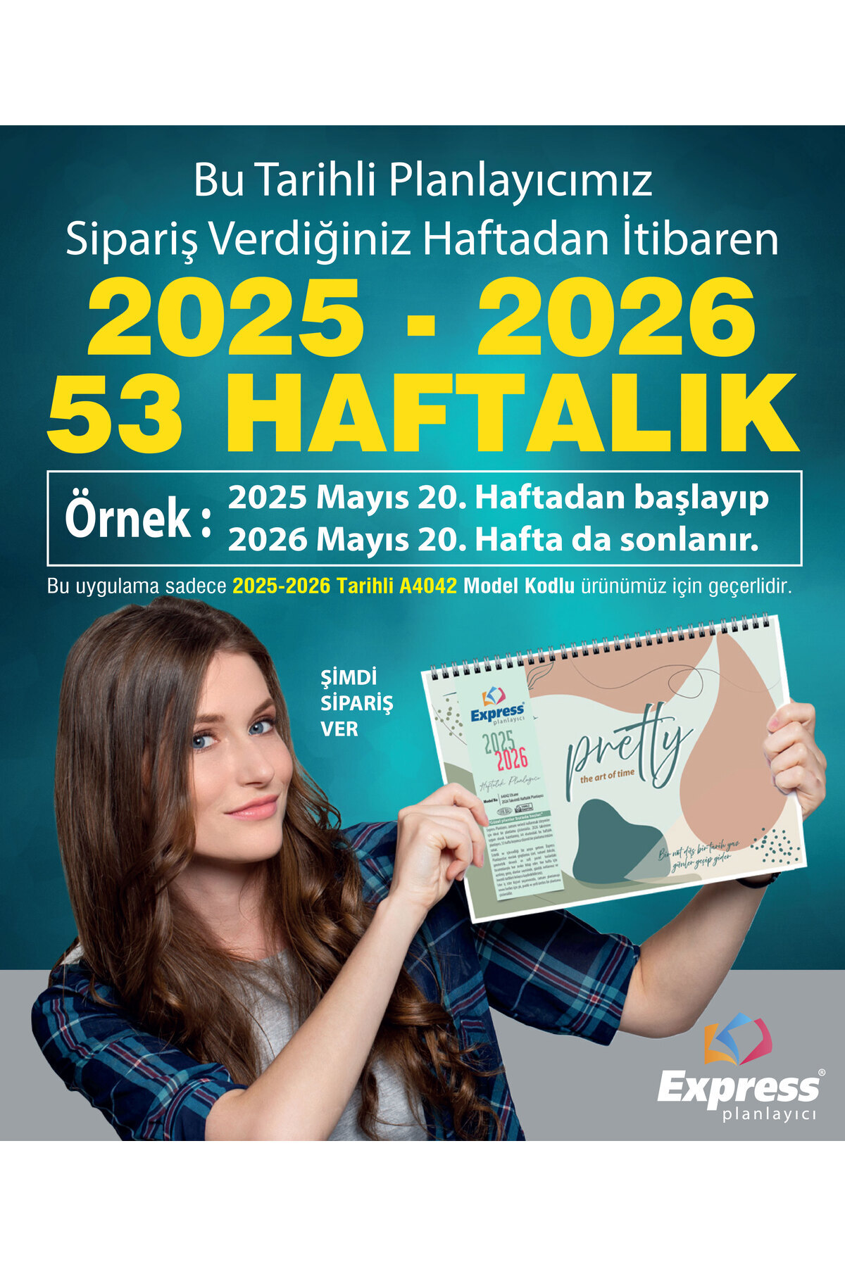 Express 2025-2026 Takvim A4 Ebat 53 Haftalık Planlayıcı Pretty - Fiyatı, Yorumları