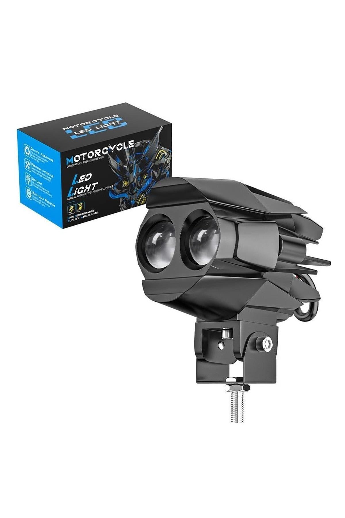 ASTRALED 2 ADET Motosiklet Atv Utv Scooter Led Lazer Sis Farı Delici ...