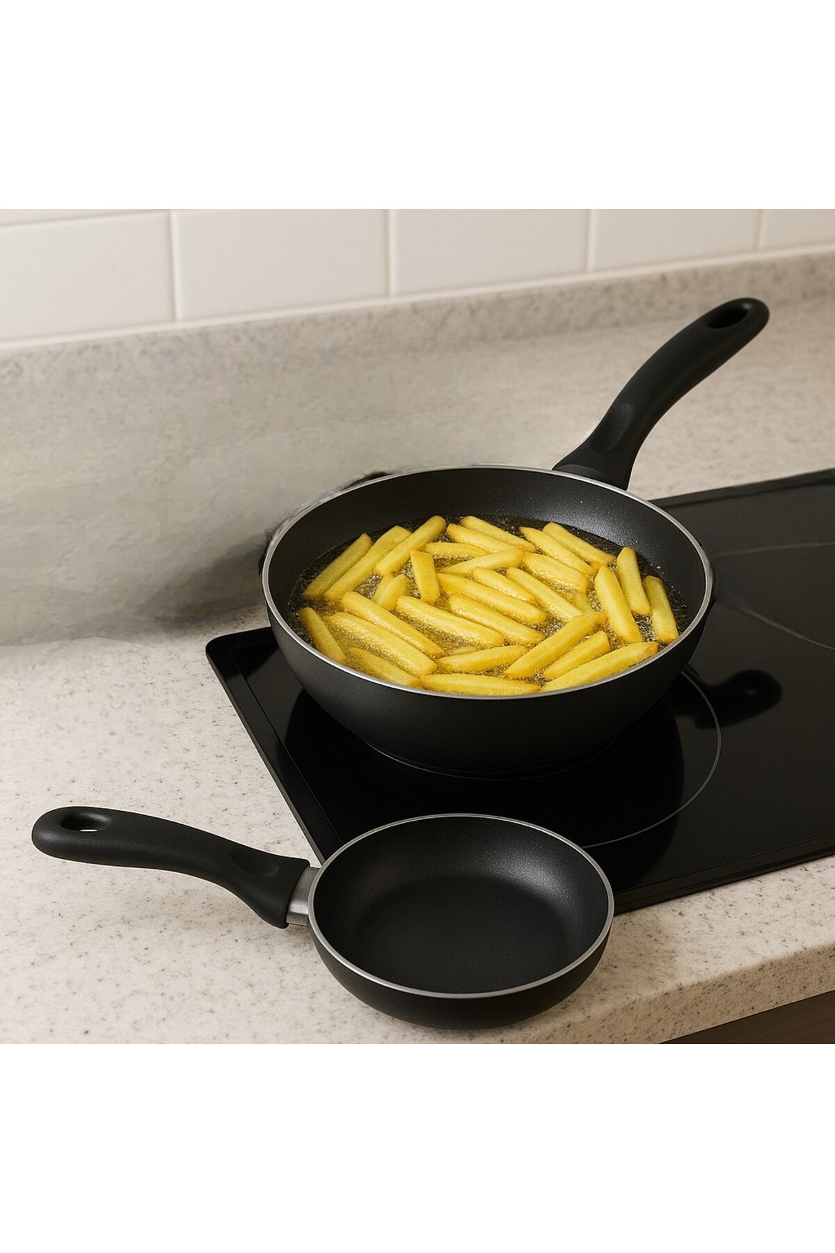 Zeflon Teflon 3 Lü Tava Seti (24-20-16 CM) Siyah - Fiyatı, Yorumları