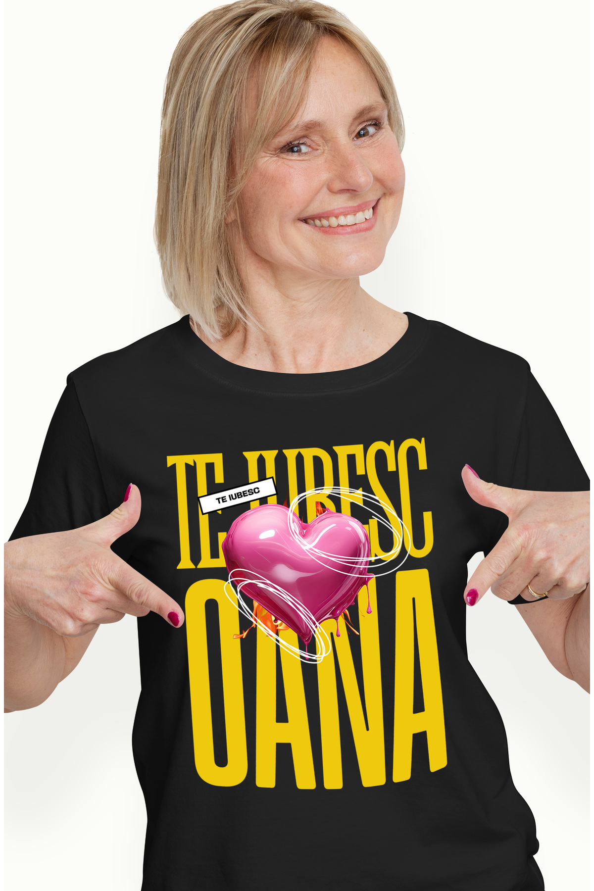 StoryGift Romania Tricou Femei Te Iubesc Oana, Dragoste, Inima, Iubire ...