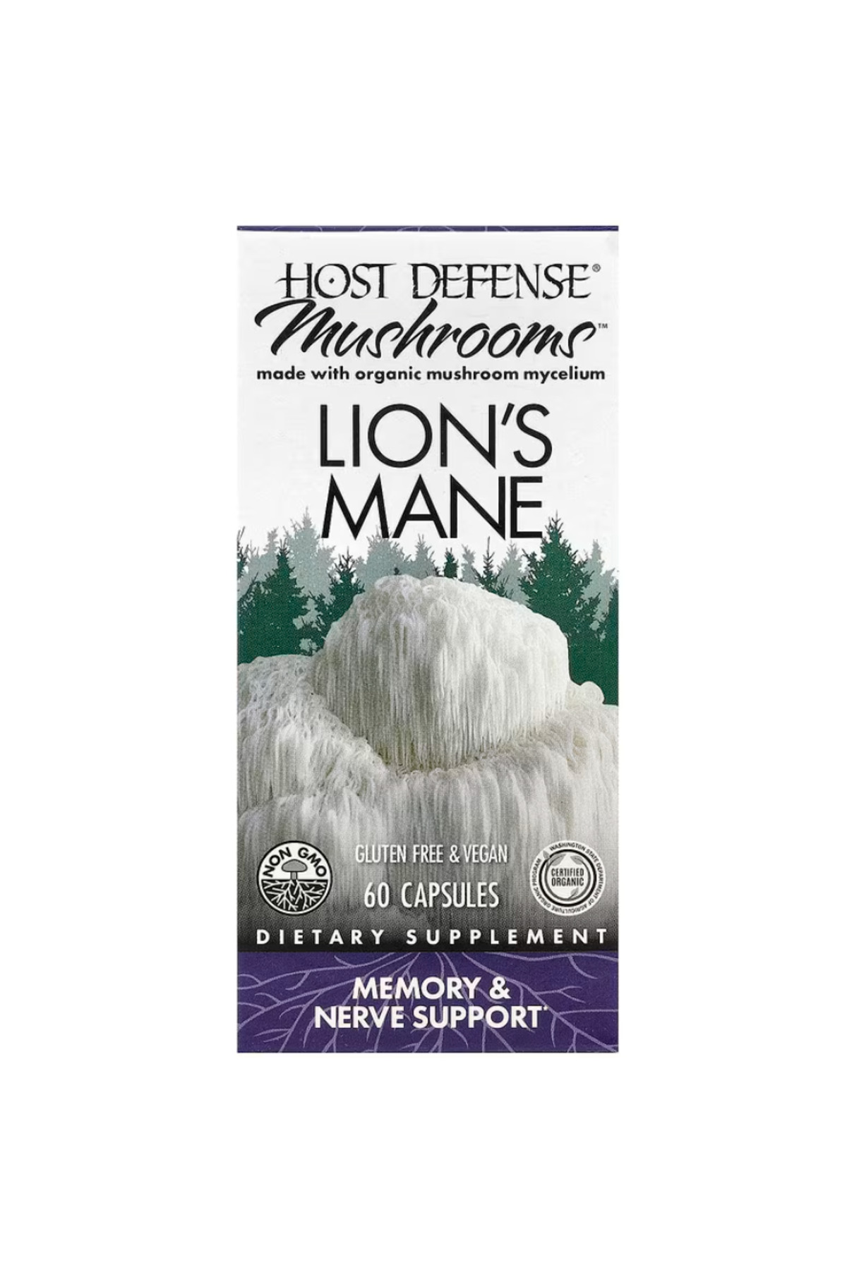 Host Defense Mushrooms Lion's Mane - for Brain Health Support - Focus ...