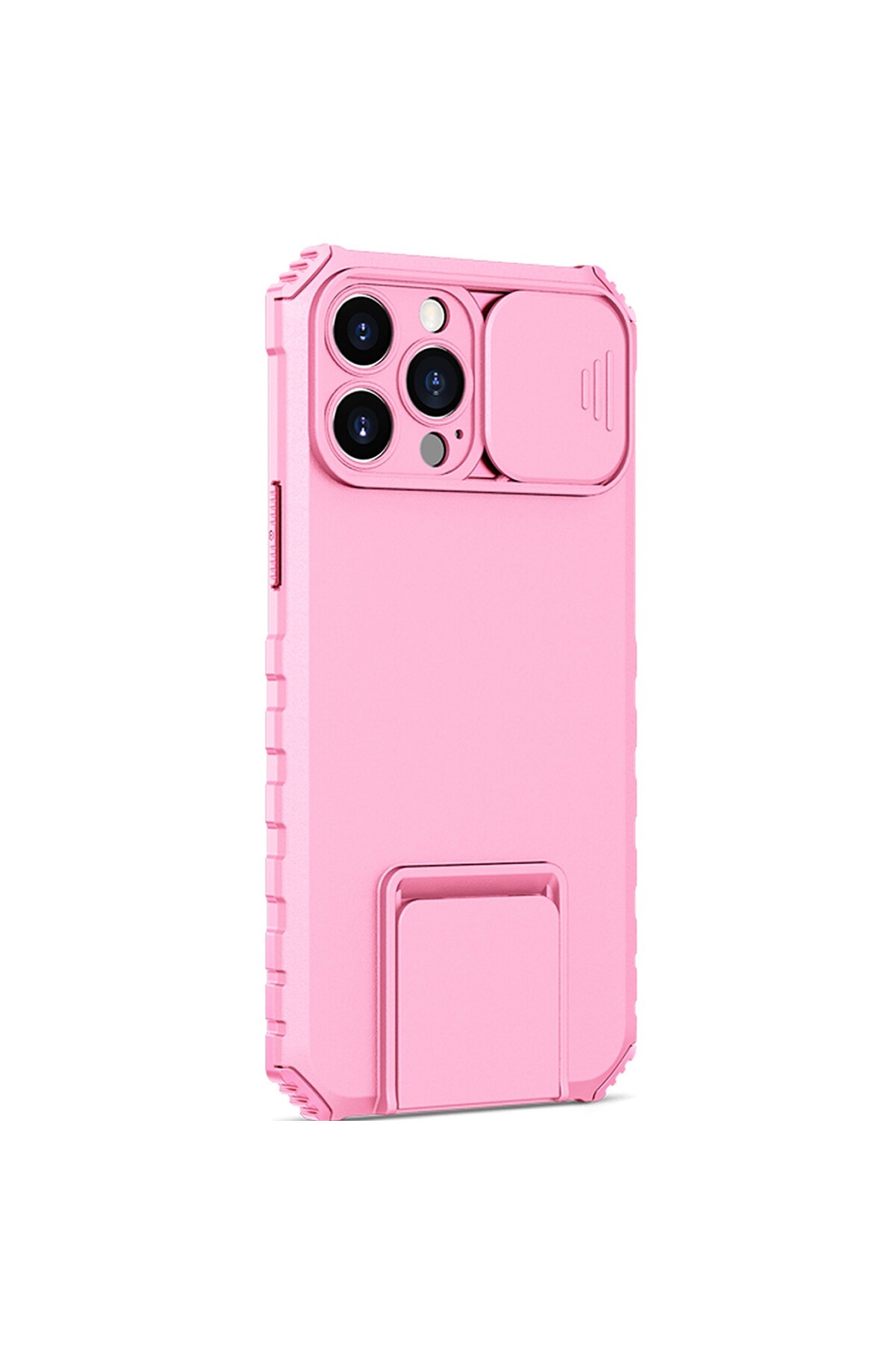Vader Husa Defender cu Stand pentru iPhone 13, Roz, Suport reglabil ...