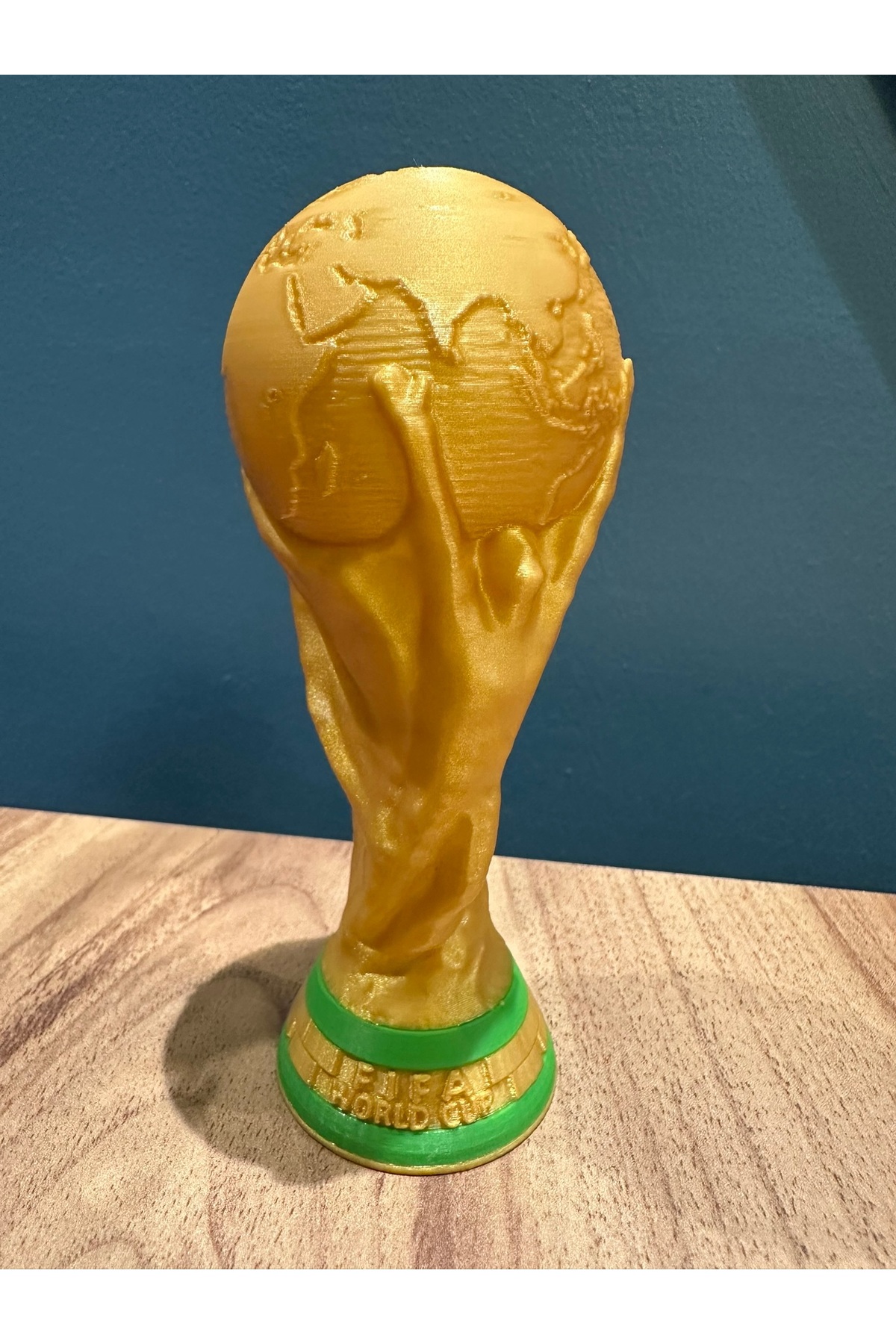 Atlas Lab FIFA Dünya Kupası Temalı Kupa – 15 cm 3D Baskı Altın Renk ...