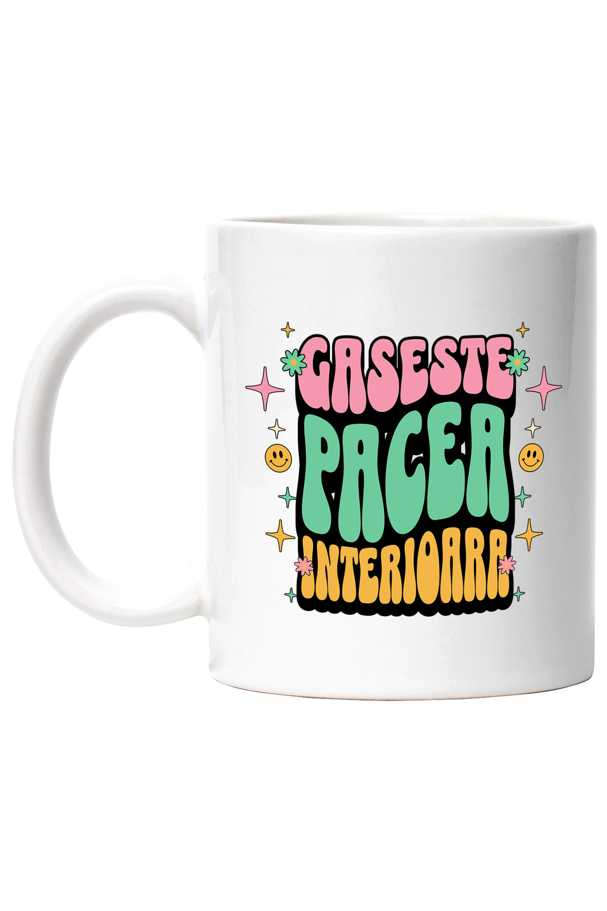 StoryGift Romania Find Inner Peace Mug, 330ml, Ceramic with White ...