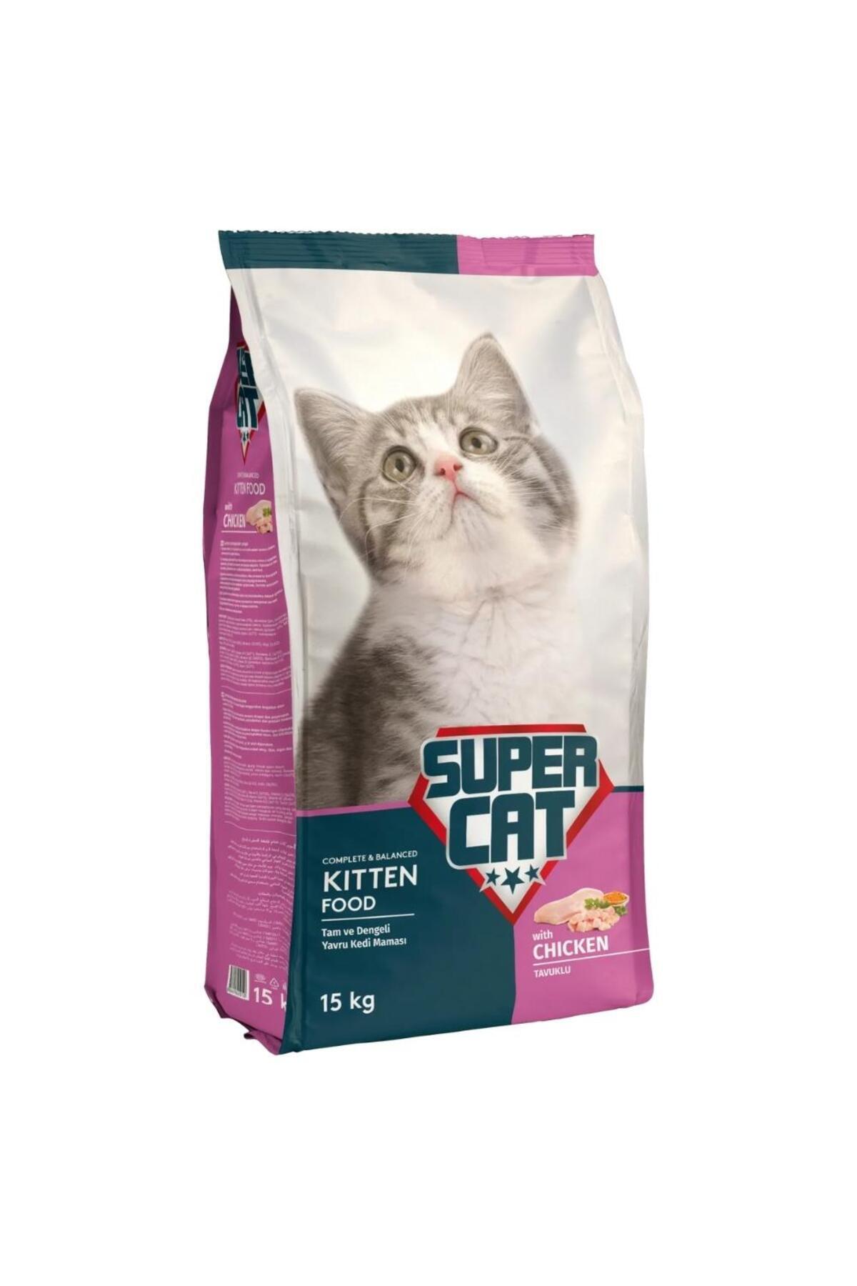 SuperCat Super Cat Tavuklu Yavru Kedi Maması 15 kg - Fiyatı, Yorumları