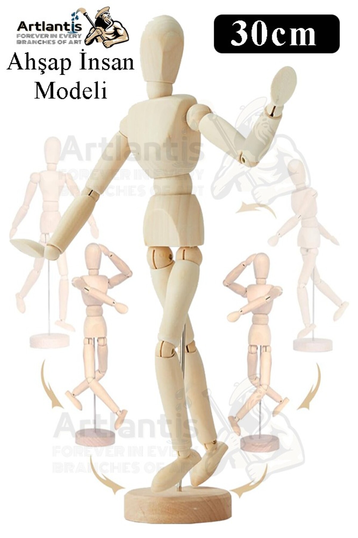Artlantis Ahşap İnsan Modeli 30 cm 1 Paket İnsan Figürlü Ahşap Model ...