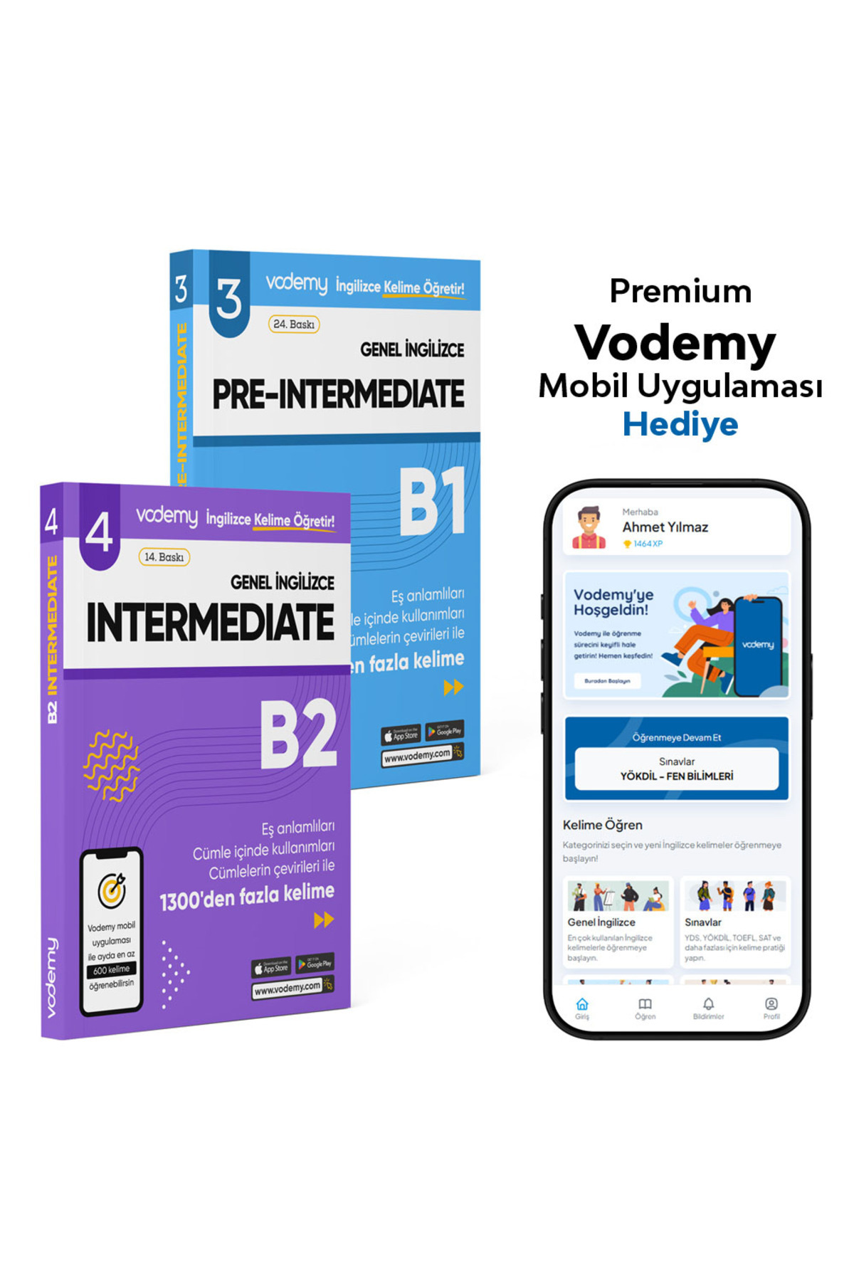 Anonim Yayıncılık Vodemy İngilizce Kelime Öğrenme - Genel İngilizce Orta Seviye (B1-B2) Seti ...