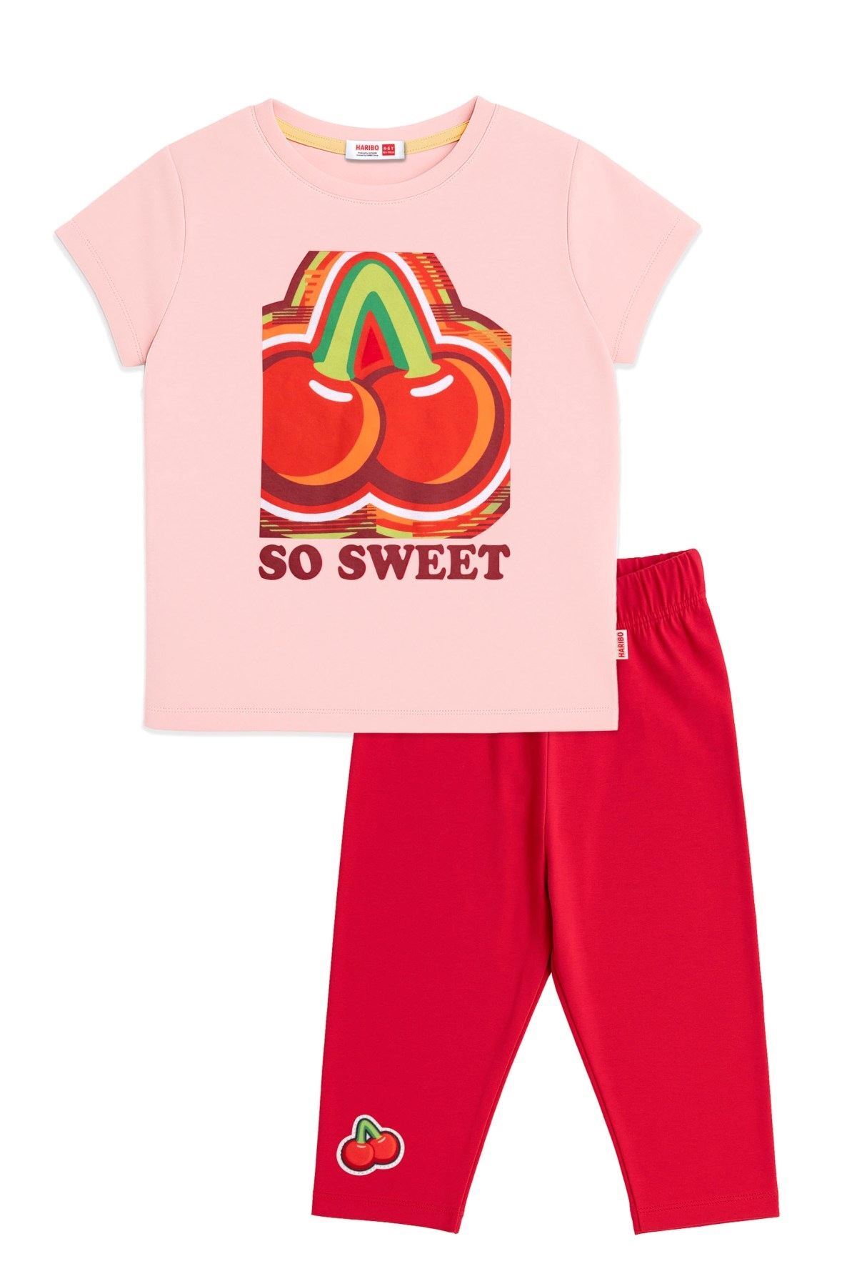 HAUSEkids 2-8 Years Old Licensed Haribo Girl's Suit-Powder- Trendyol